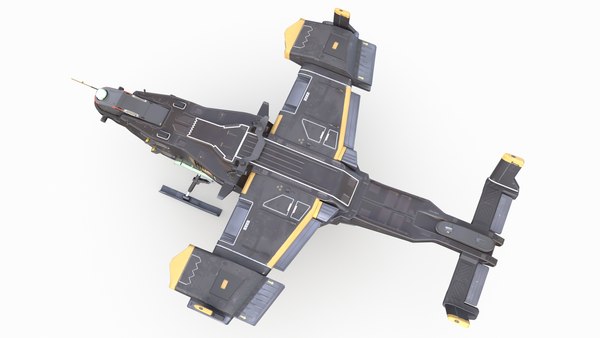 3D Sci-fi Gunship 3D model - TurboSquid 1947216