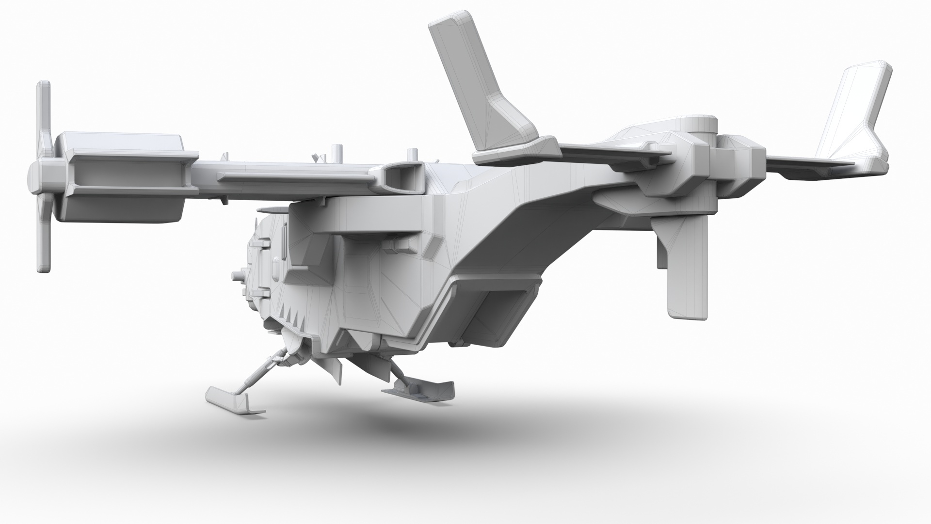 3D Sci-fi Gunship 3D model - TurboSquid 1947216