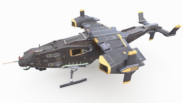 3D Sci-fi Gunship 3D model - TurboSquid 1947216
