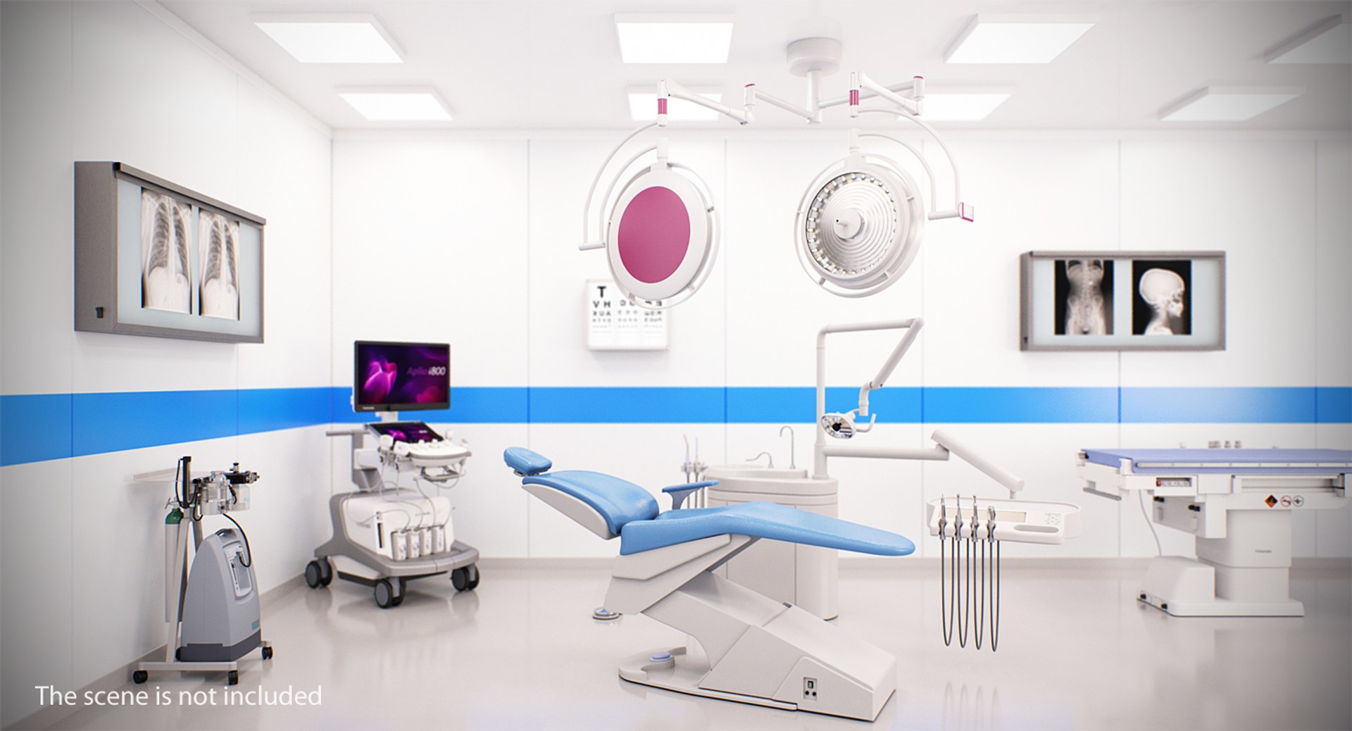 Ceiling mount modular surgical 3D model - TurboSquid 1542293