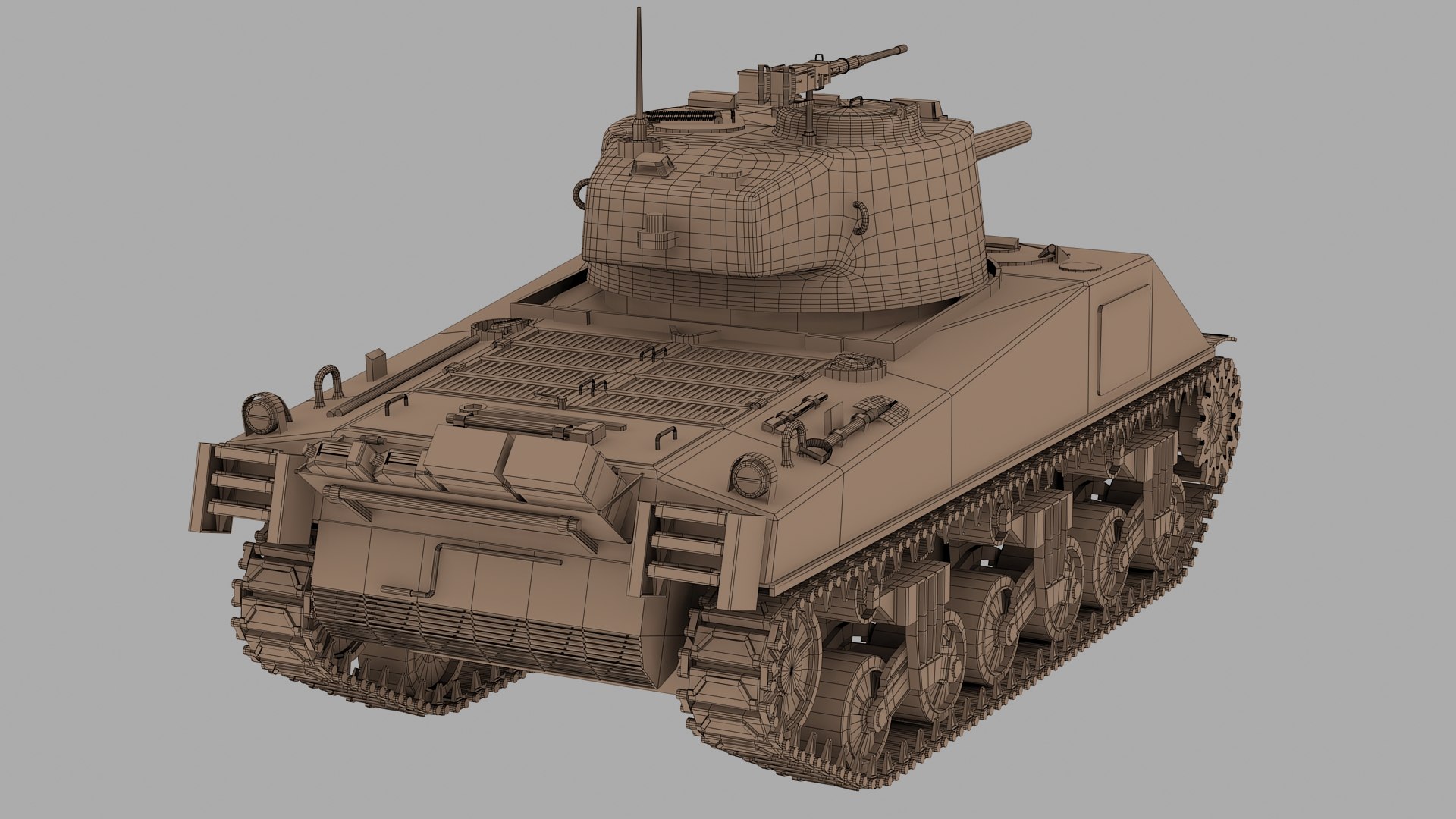 M4 Sherman Tank 3D Model - TurboSquid 1742742
