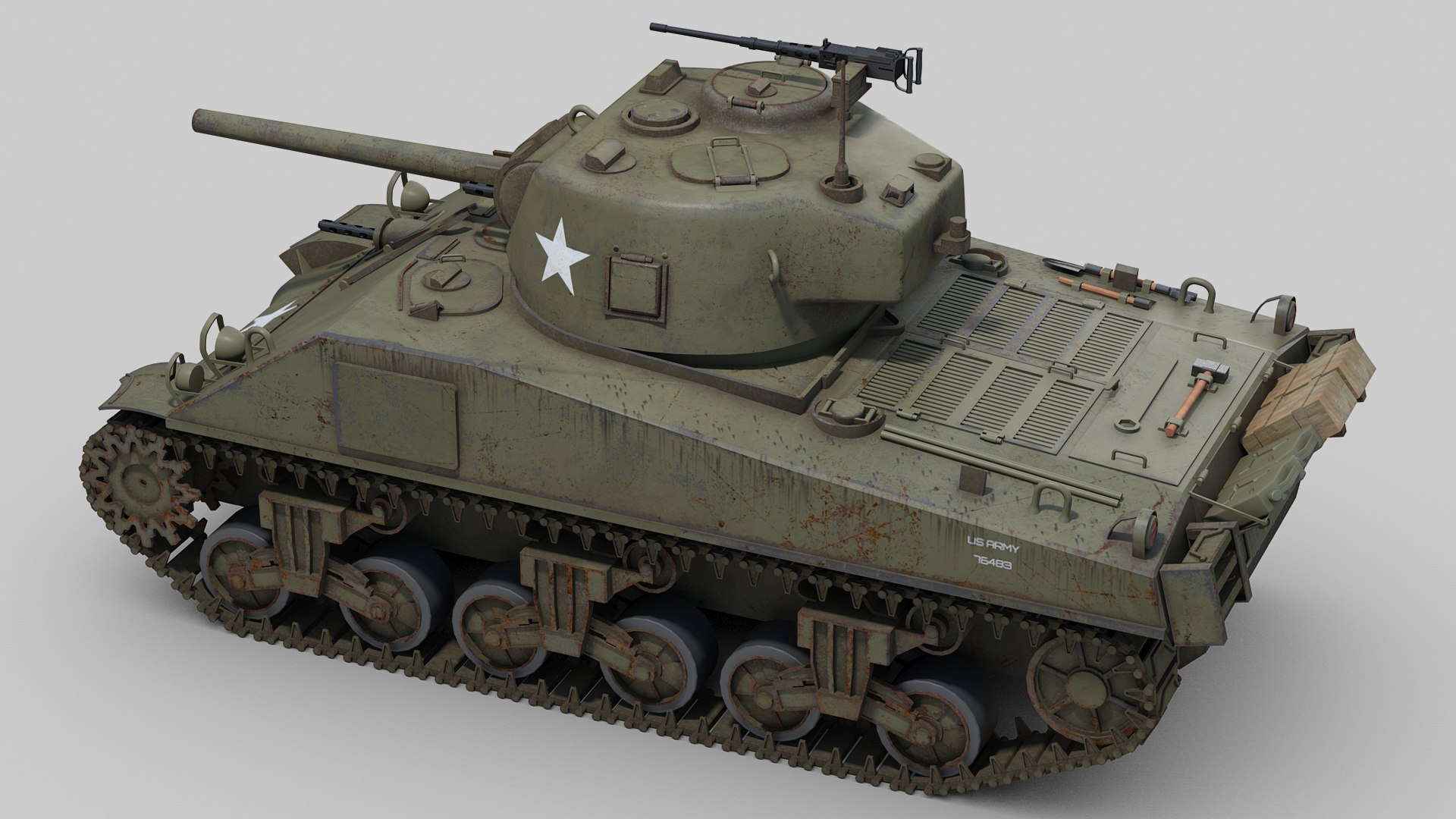 M4 Sherman Tank 3D Model - TurboSquid 1742742