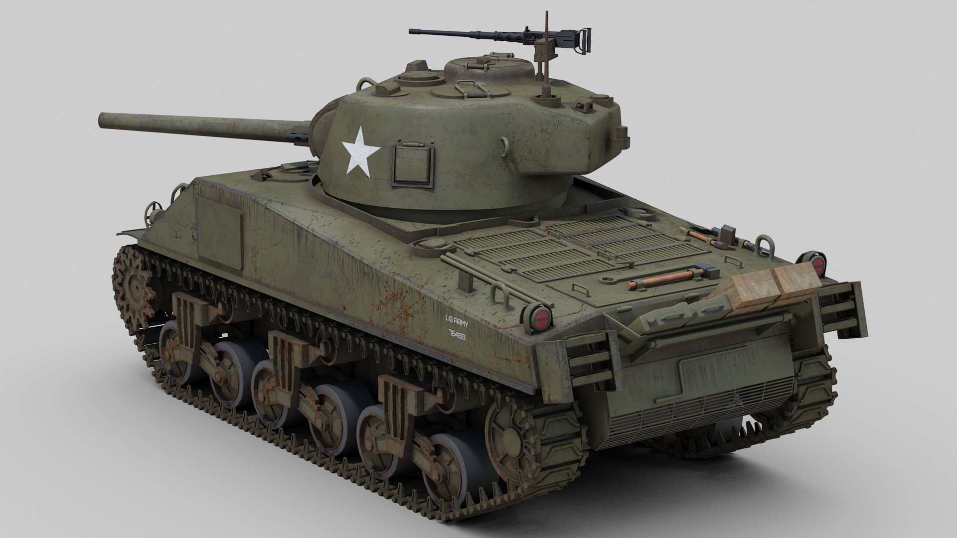 M4 Sherman Tank 3D Model - TurboSquid 1742742