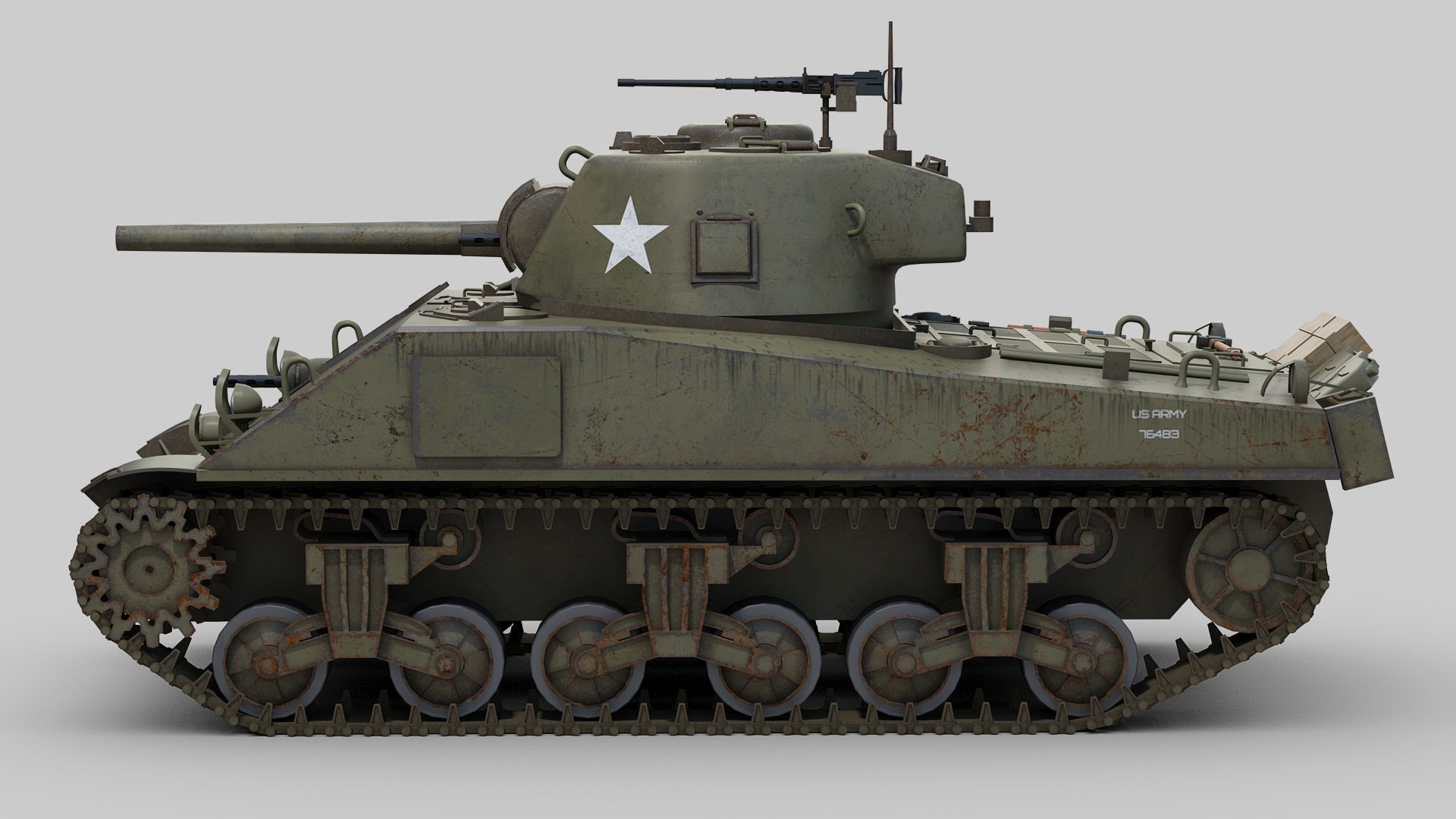 M4 Sherman Tank 3D Model - TurboSquid 1742742