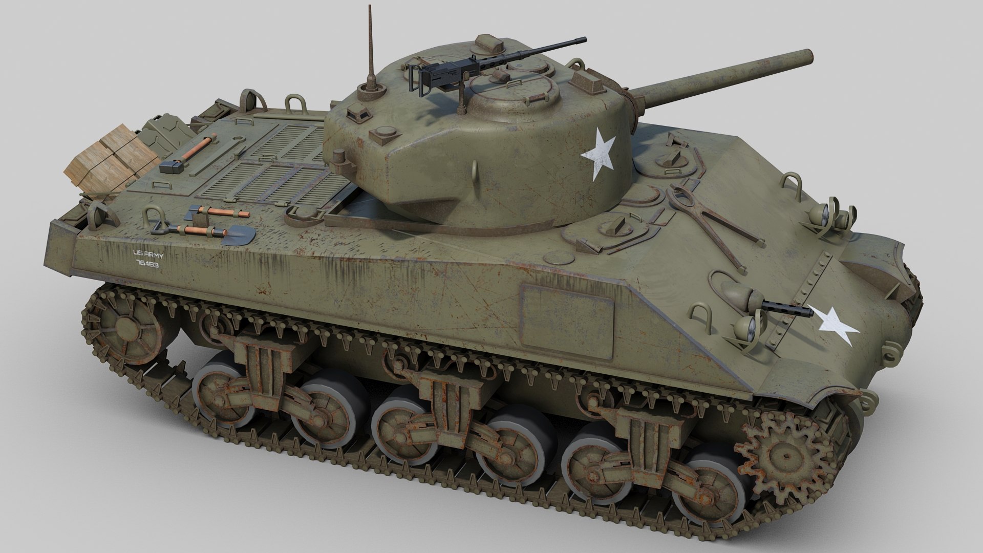 M4 Sherman Tank 3D Model - TurboSquid 1742742