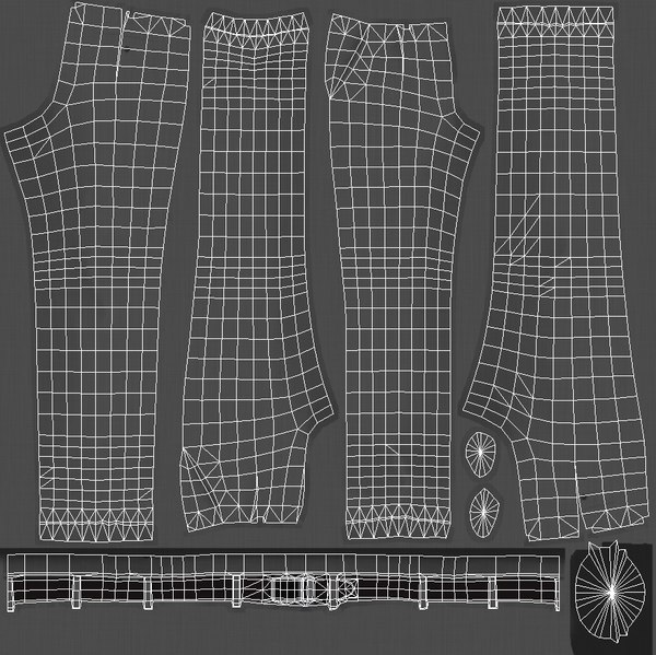 3d model real-time polygonal men s