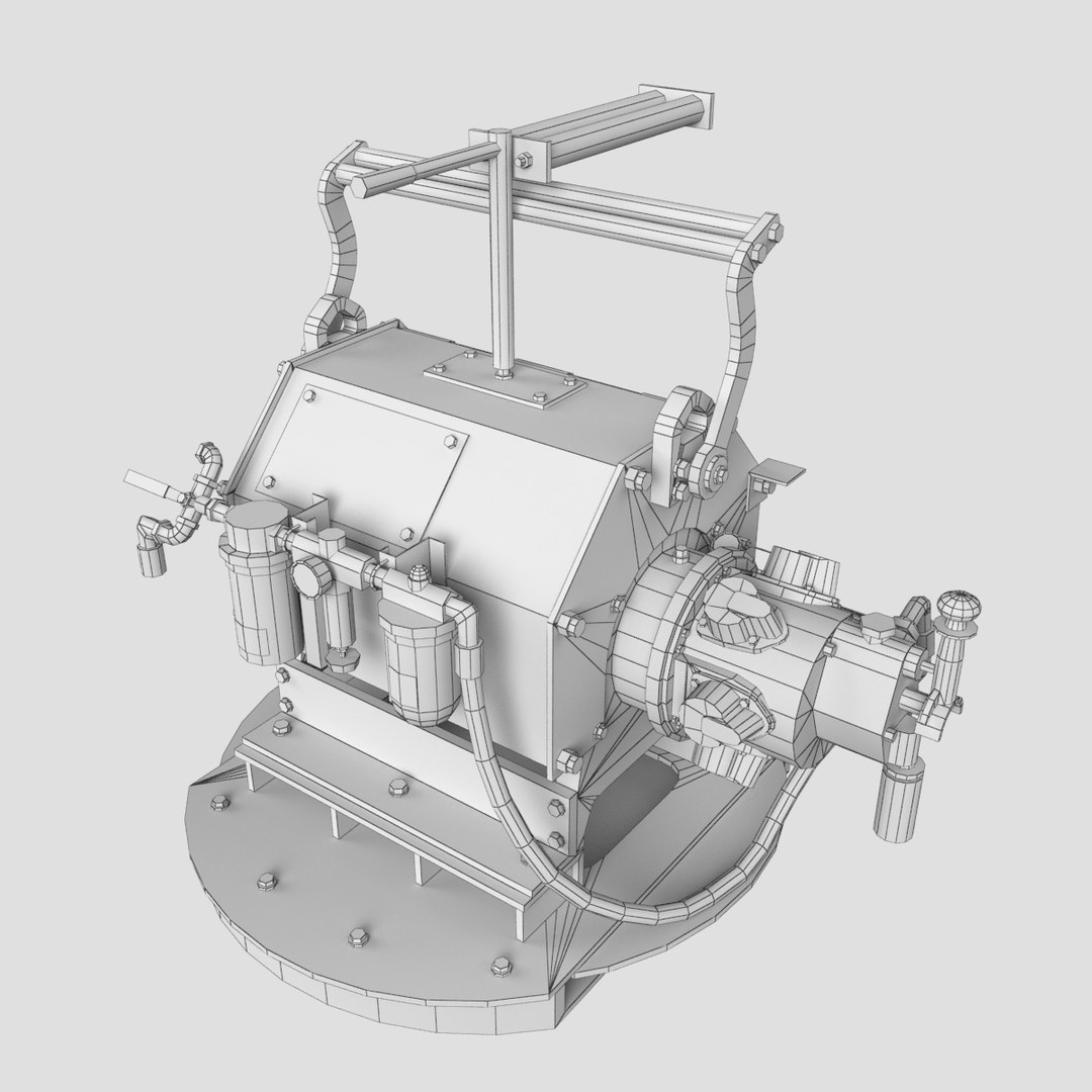 steampunk engine 3d max