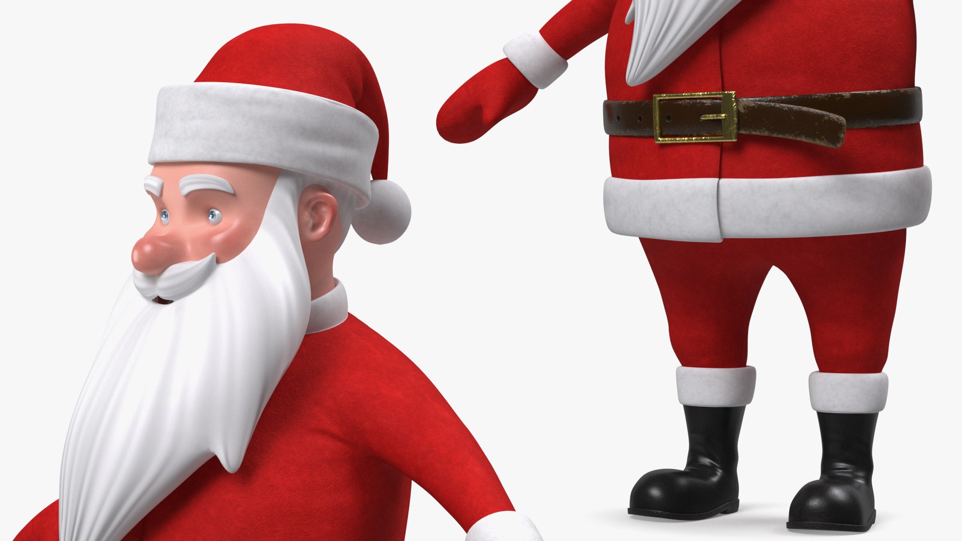 Cartoon Santa Claus A-pose 3D - TurboSquid 2168076