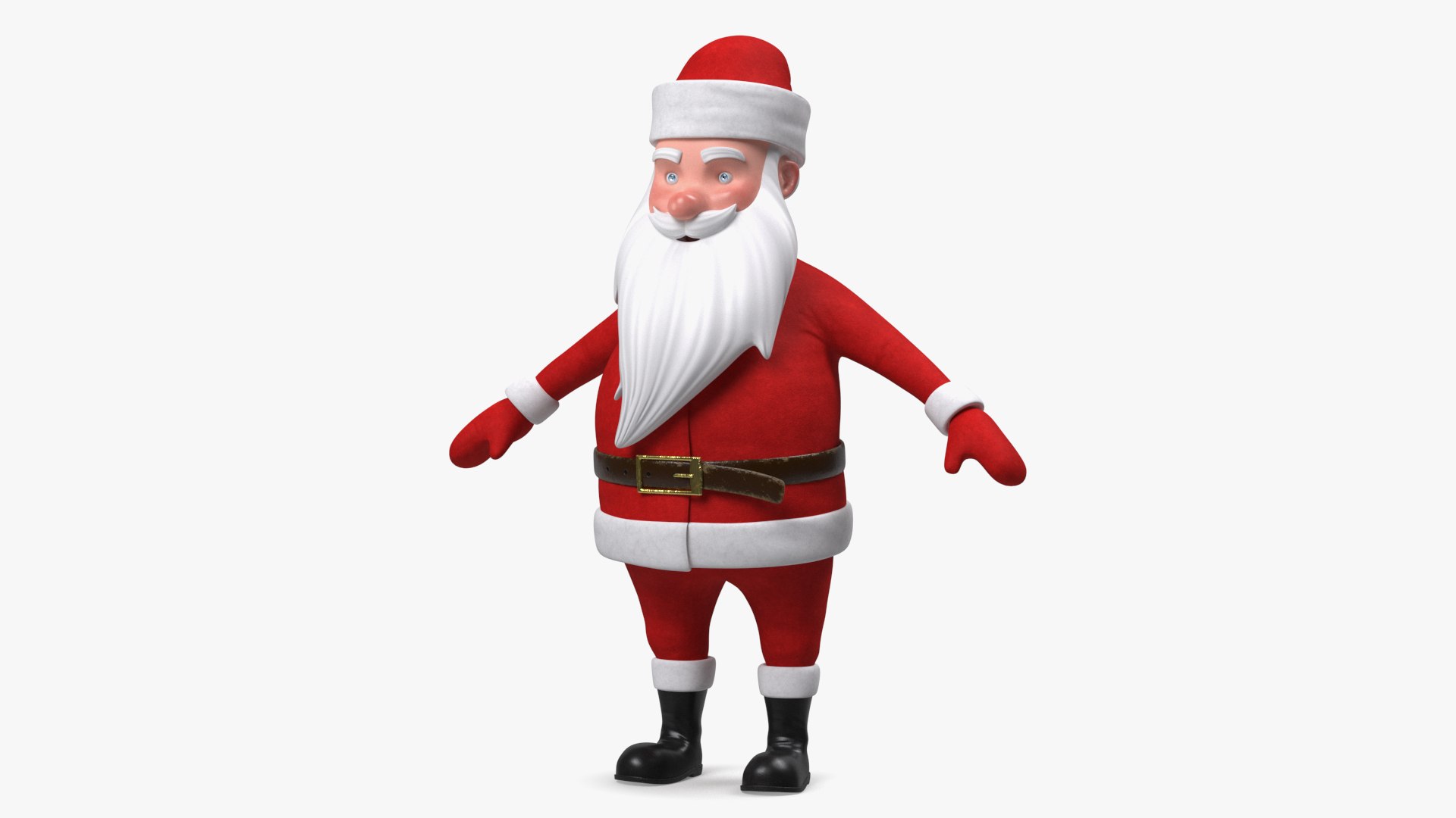 Cartoon Santa Claus A-pose 3D - TurboSquid 2168076