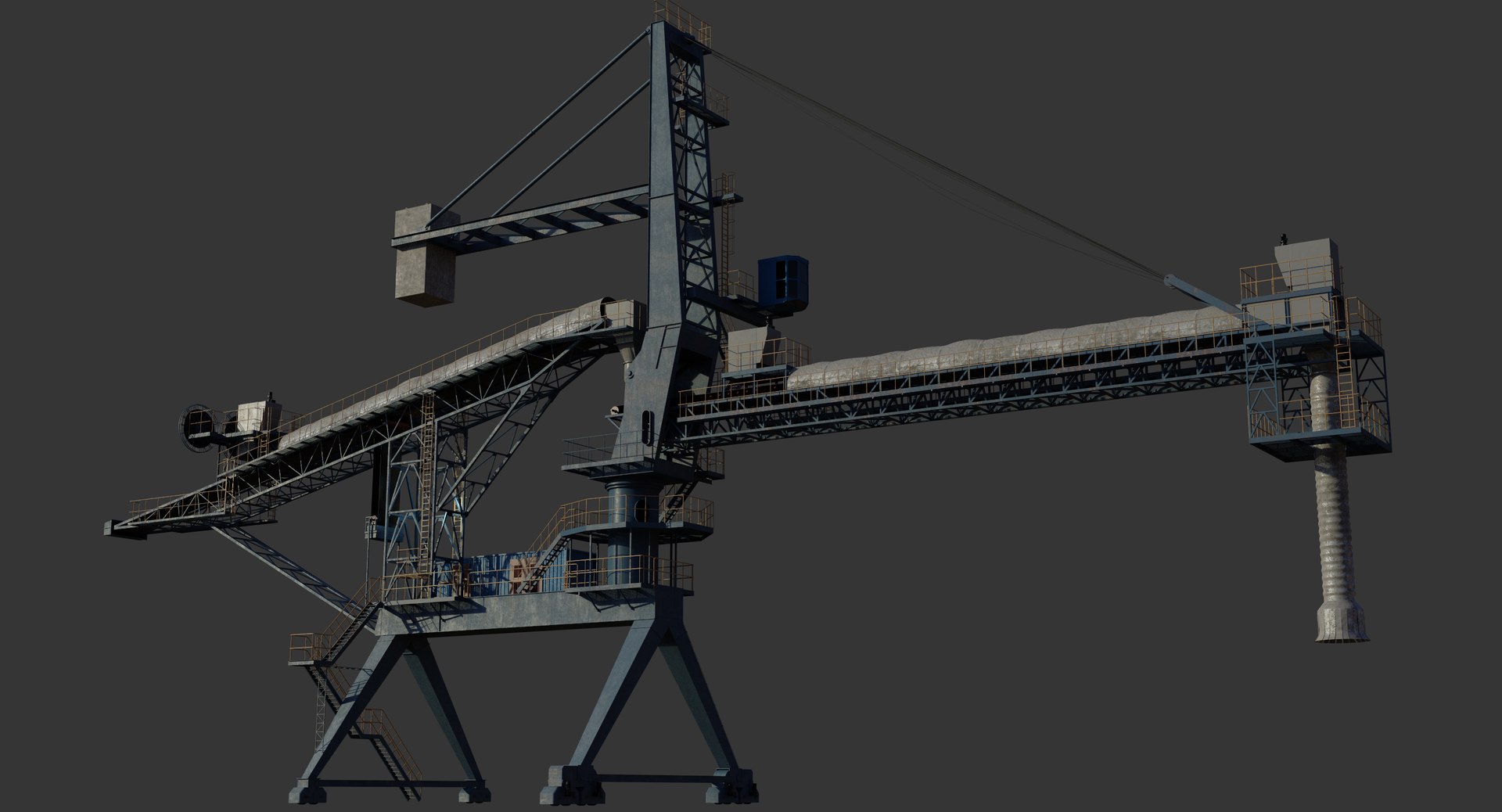 3D Shiploader Ship Loader Model - TurboSquid 1164553