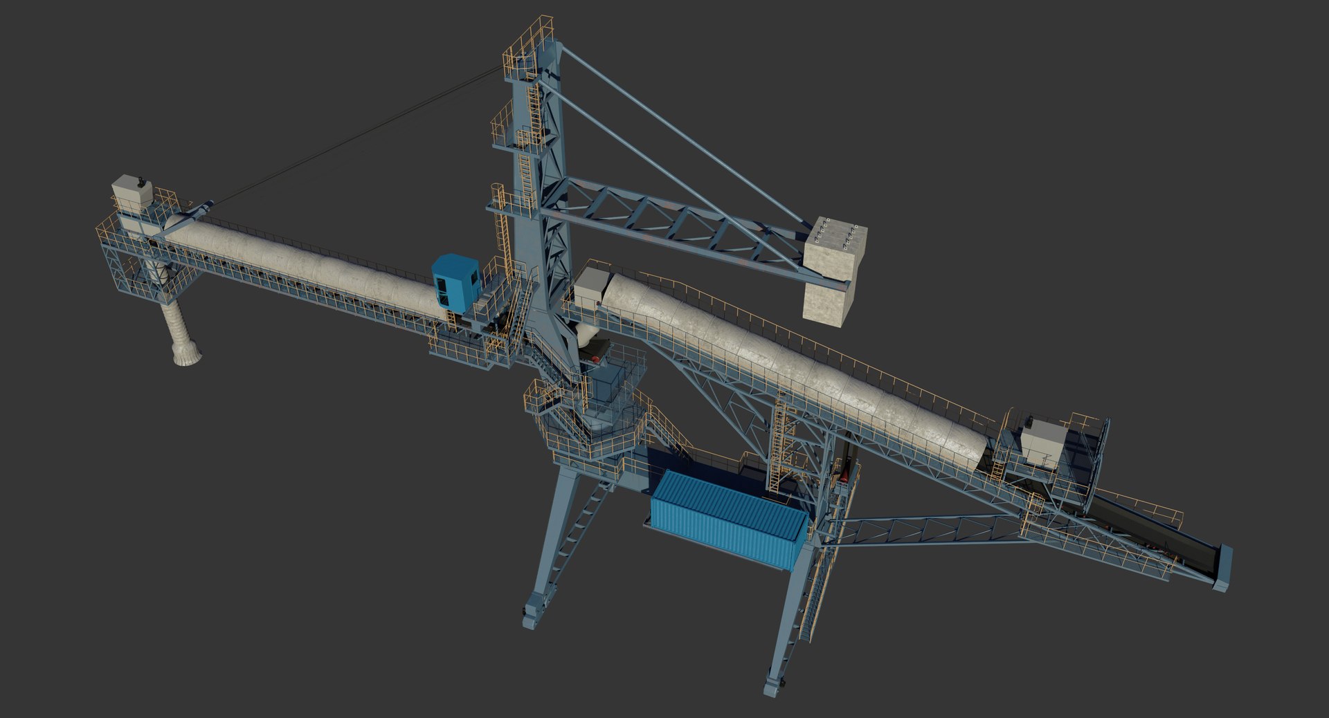 3D Shiploader Ship Loader Model - TurboSquid 1164553
