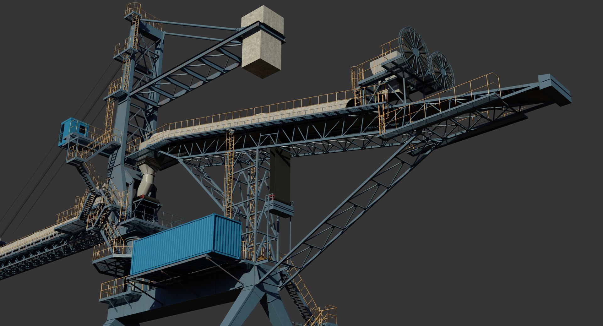 3D Shiploader Ship Loader Model - TurboSquid 1164553