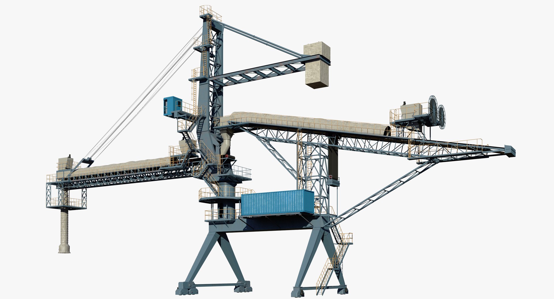 3D Shiploader Ship Loader Model - TurboSquid 1164553