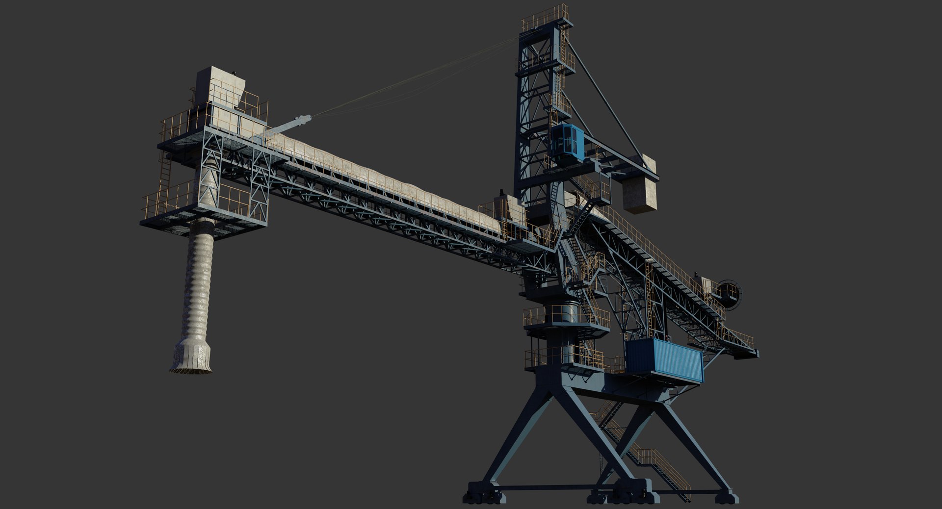 3D Shiploader Ship Loader Model - TurboSquid 1164553