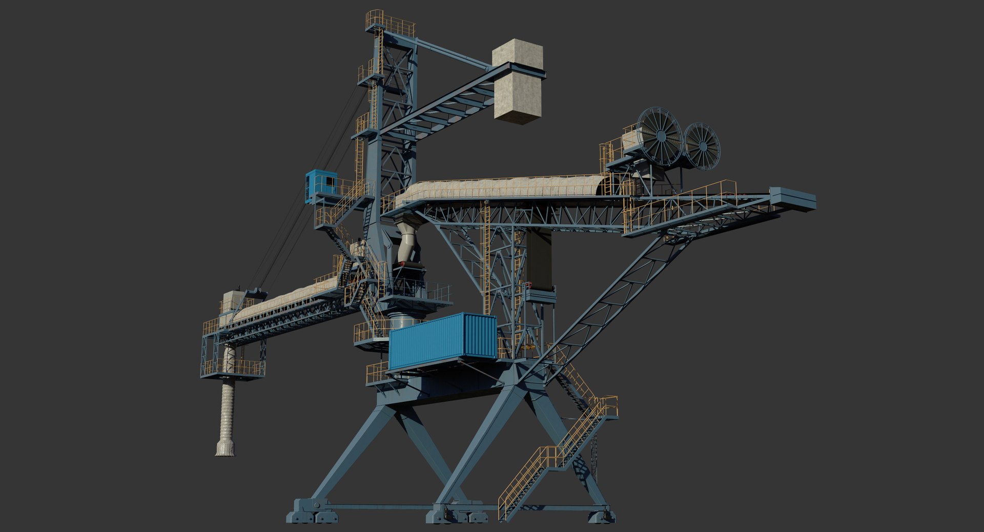 3D Shiploader Ship Loader Model - TurboSquid 1164553