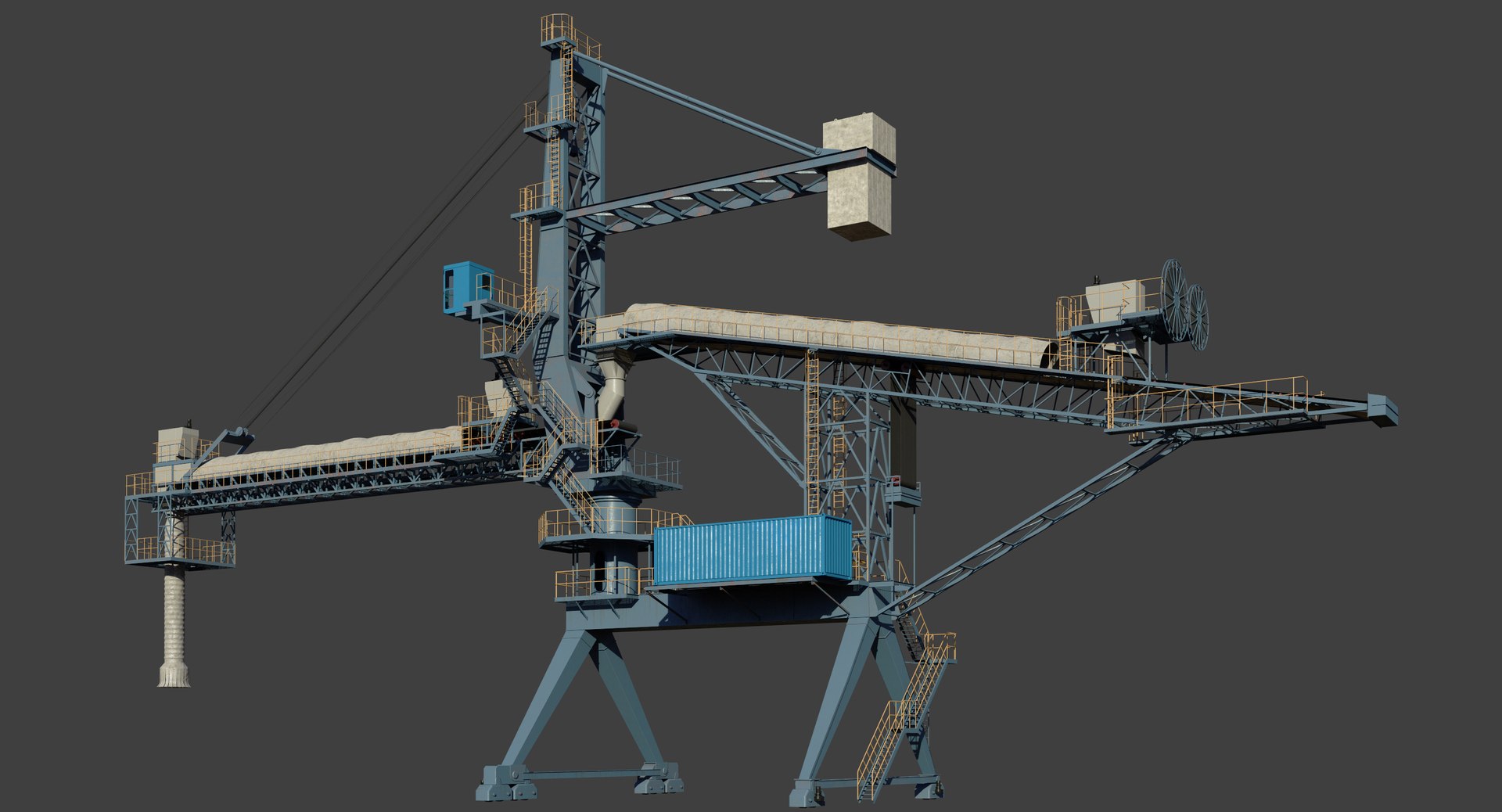 3D Shiploader Ship Loader Model - TurboSquid 1164553