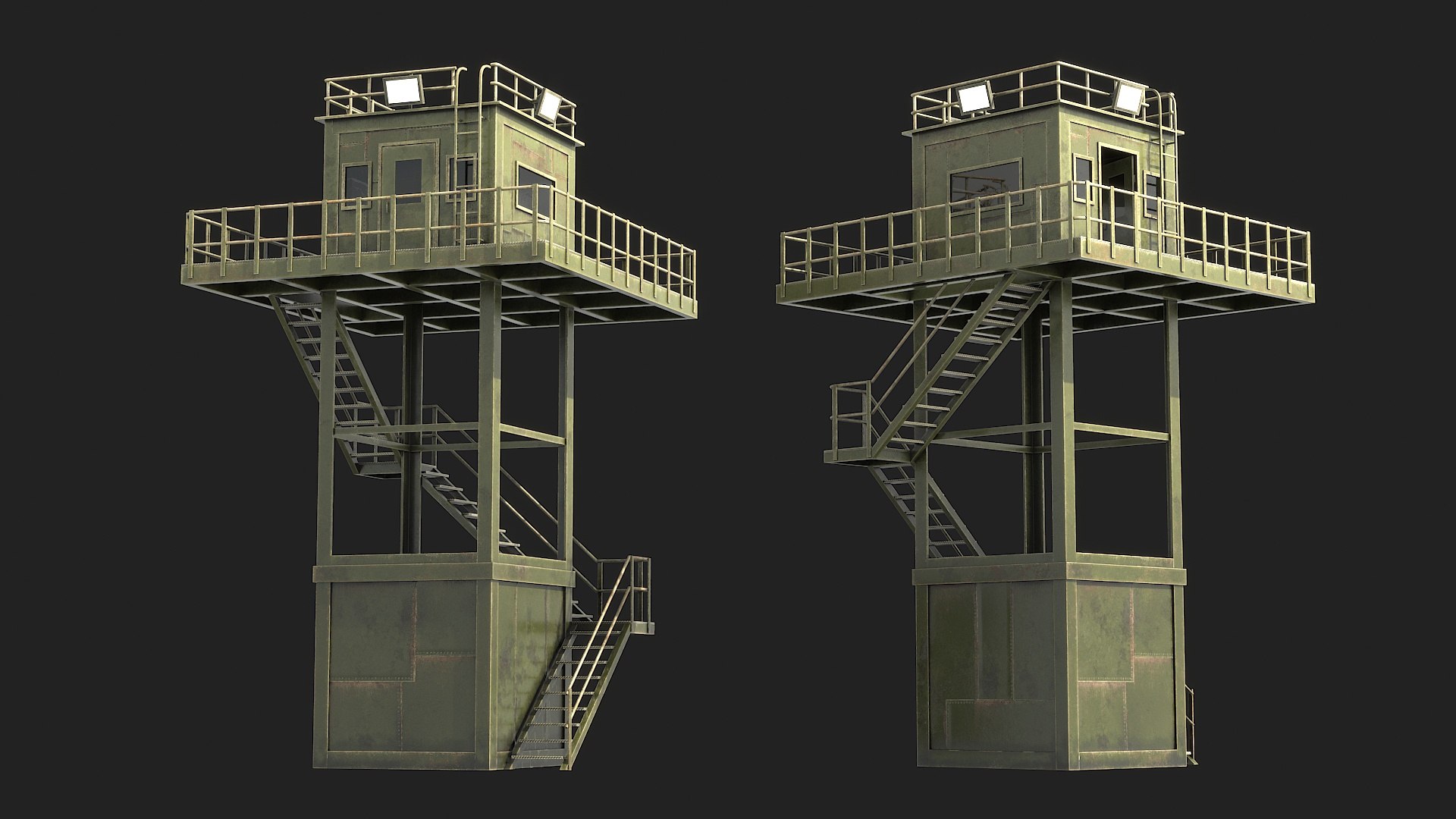 Watchtowers V4 3D Model - TurboSquid 2408528