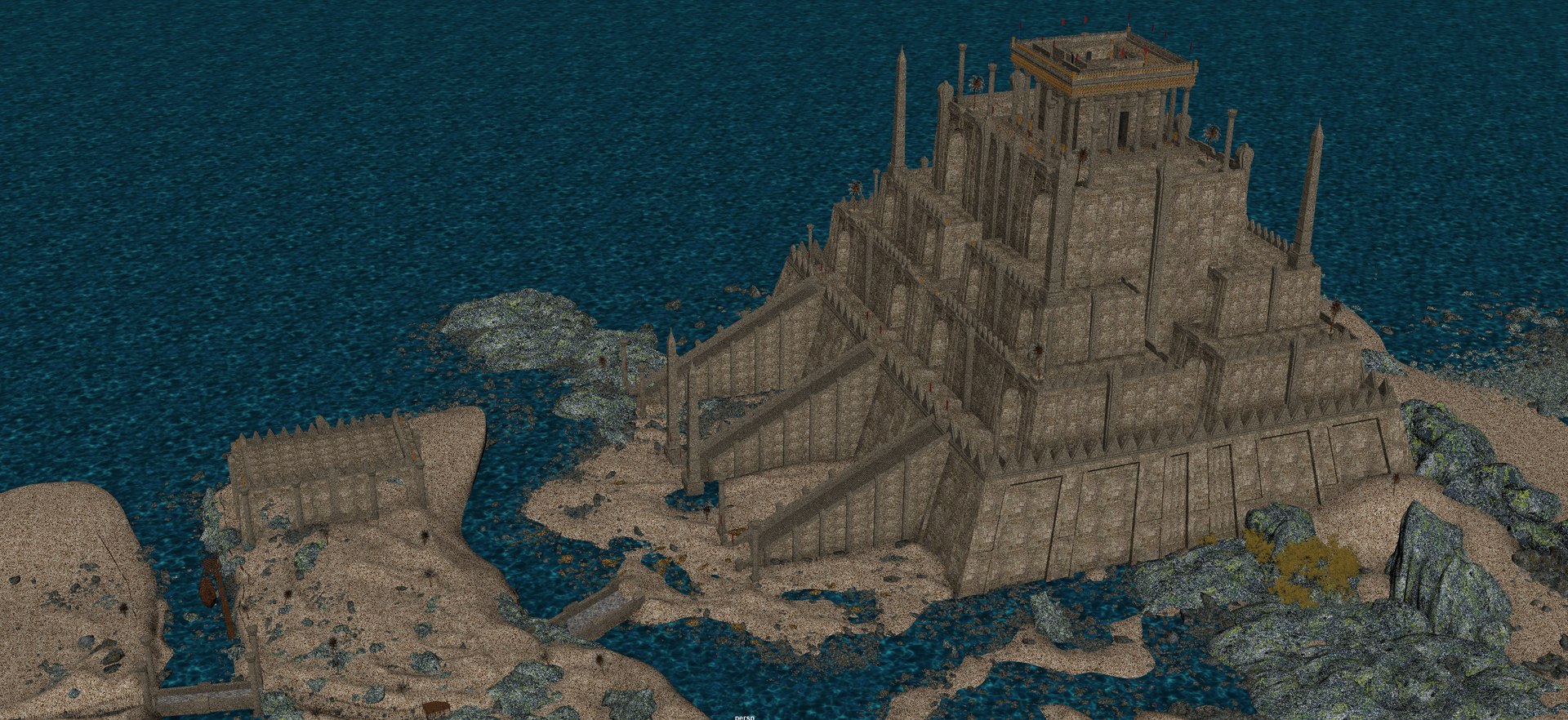 3D Fantasy Babylonian Temple - TurboSquid 2424324