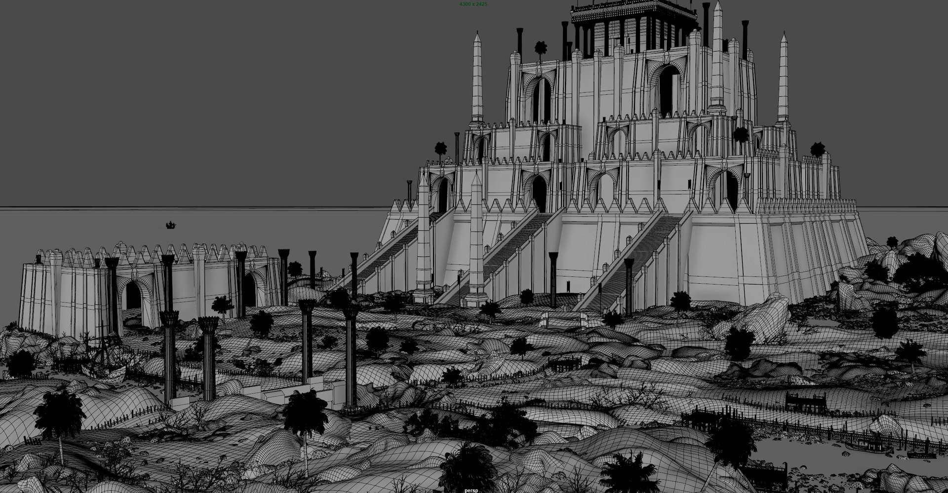 3D Fantasy Babylonian Temple - TurboSquid 2424324