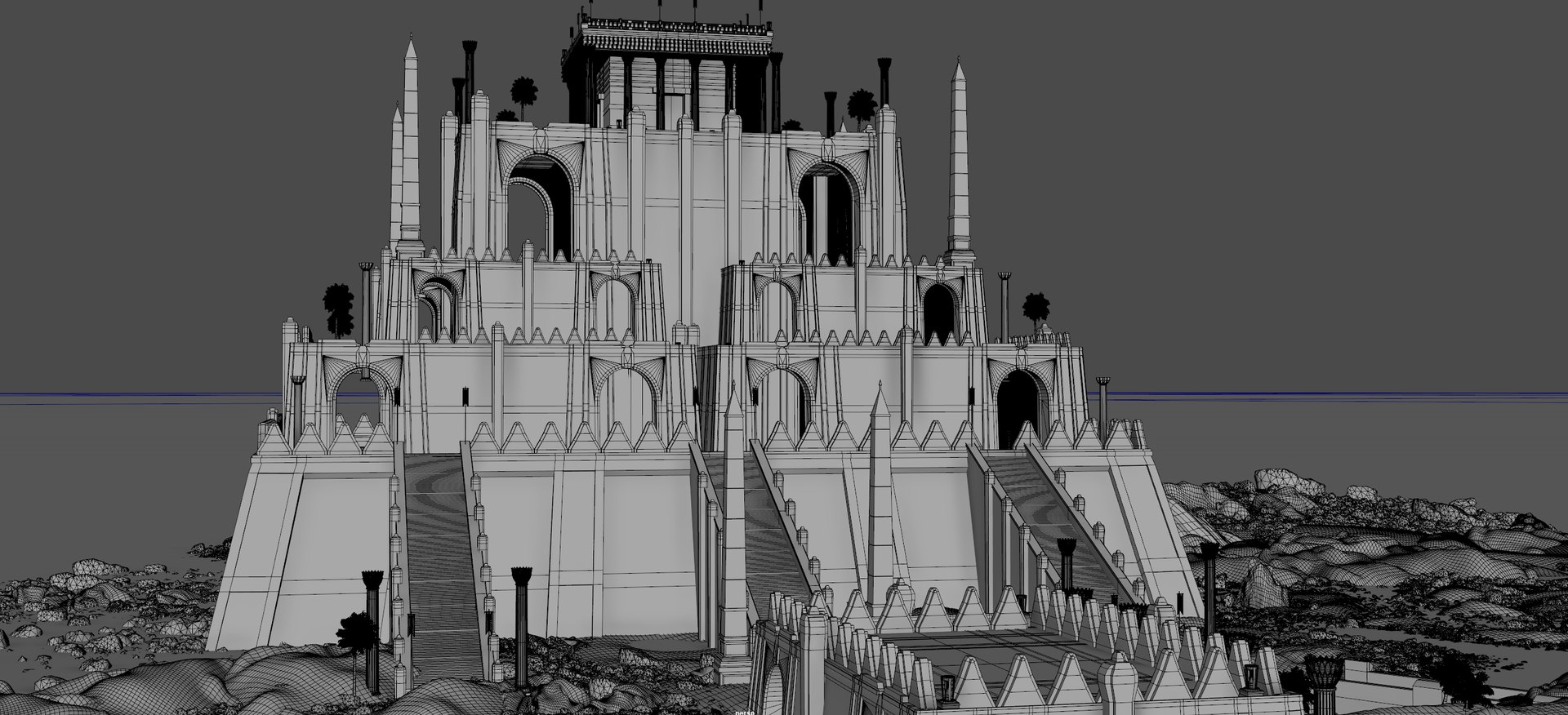 3D Fantasy Babylonian Temple - TurboSquid 2424324