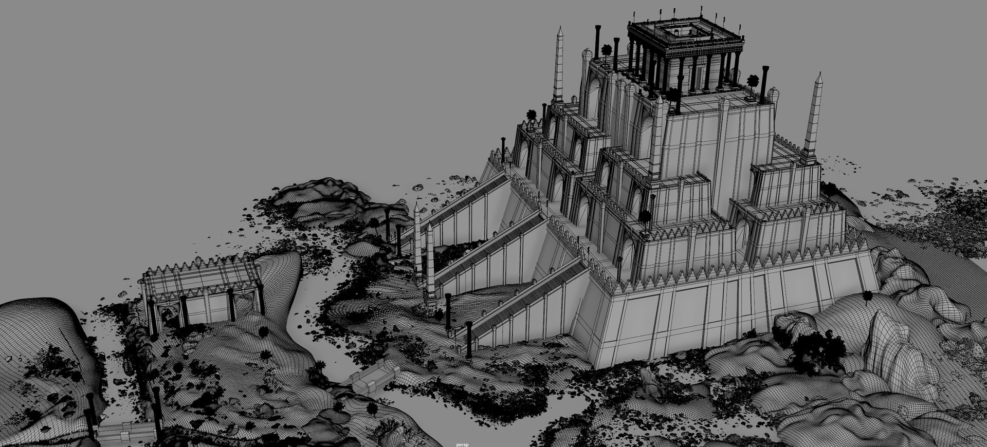 3D Fantasy Babylonian Temple - TurboSquid 2424324