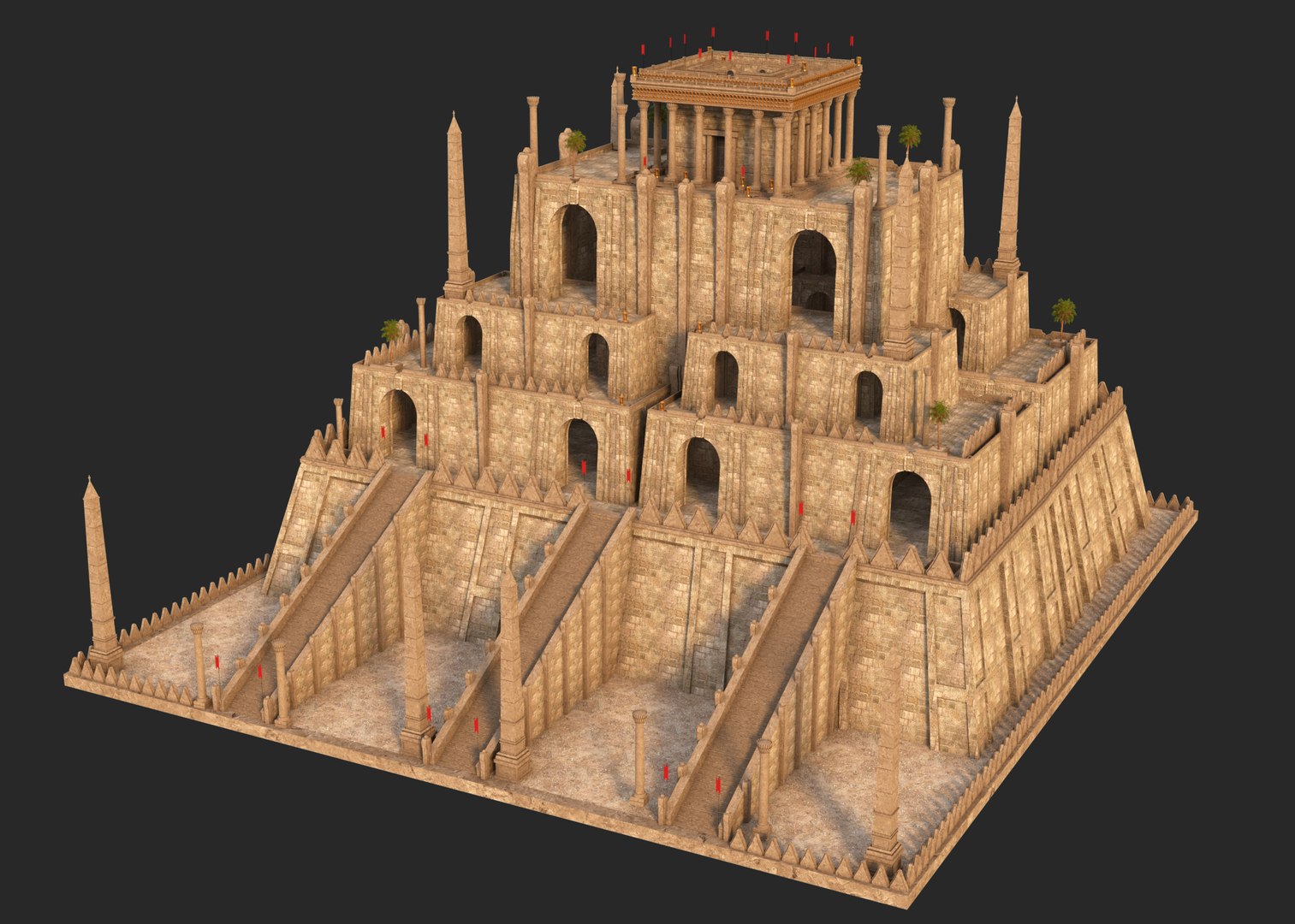 3D Fantasy Babylonian Temple - TurboSquid 2424324