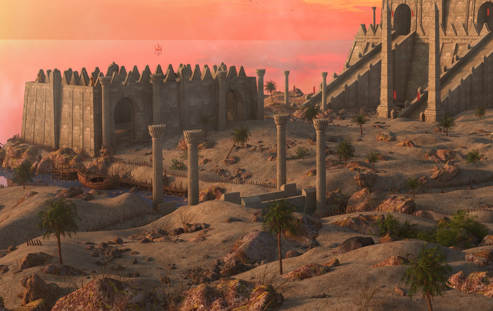 3D Fantasy Babylonian Temple - TurboSquid 2424324