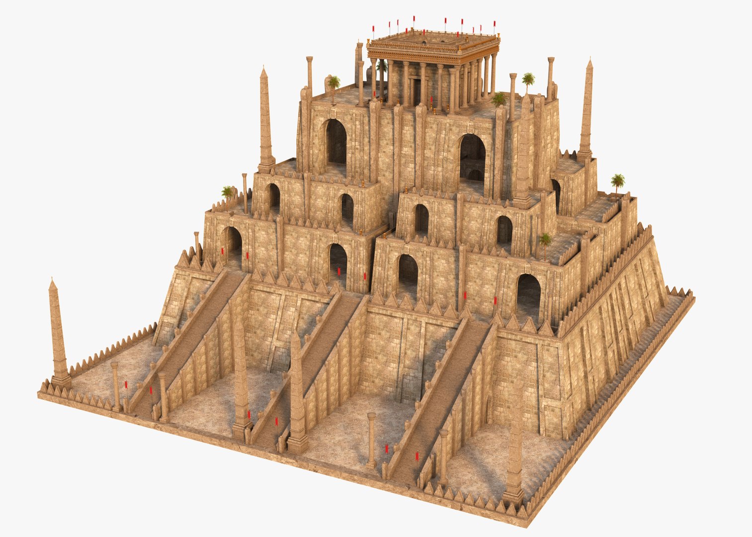 3D Fantasy Babylonian Temple - TurboSquid 2424324
