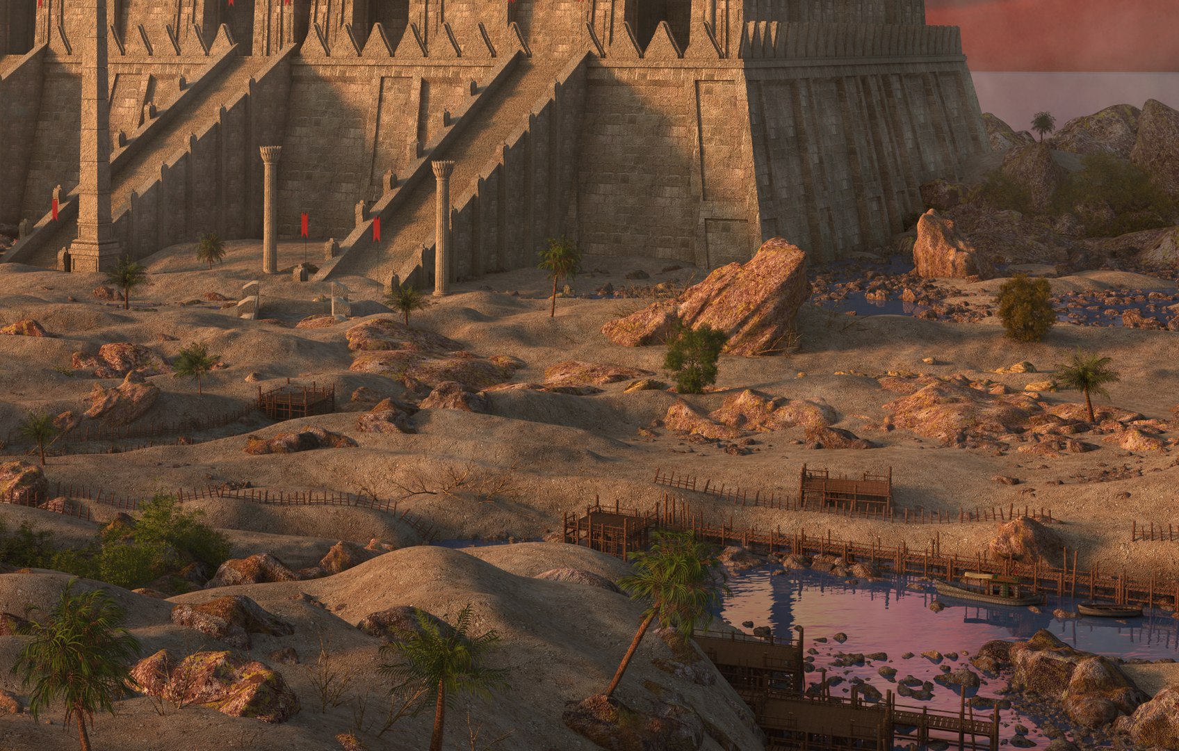 3D Fantasy Babylonian Temple - TurboSquid 2424324