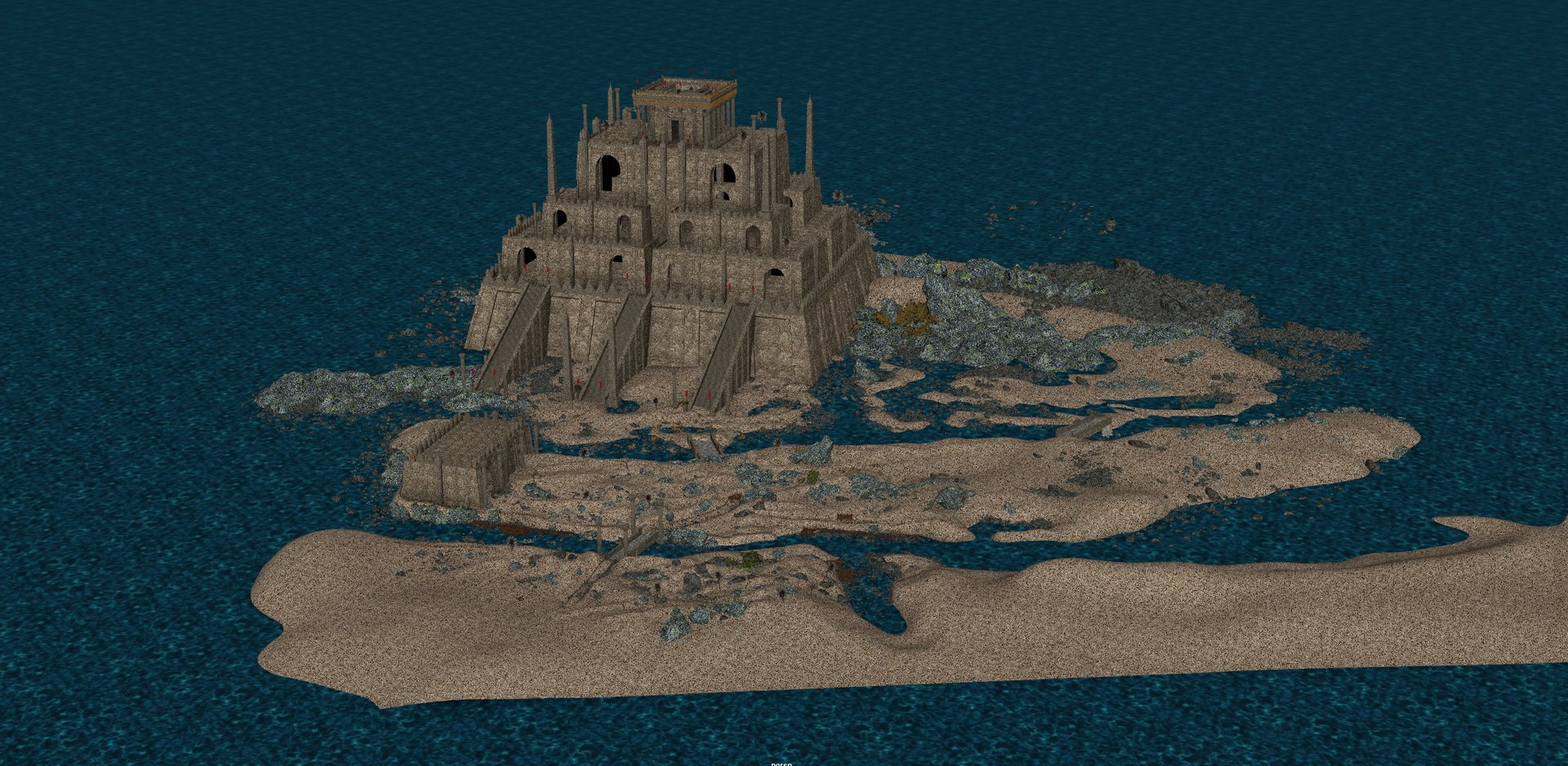 3D Fantasy Babylonian Temple - TurboSquid 2424324