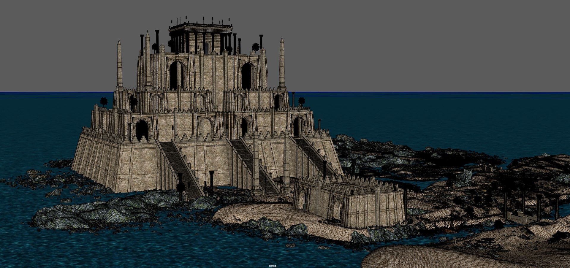3D Fantasy Babylonian Temple - TurboSquid 2424324