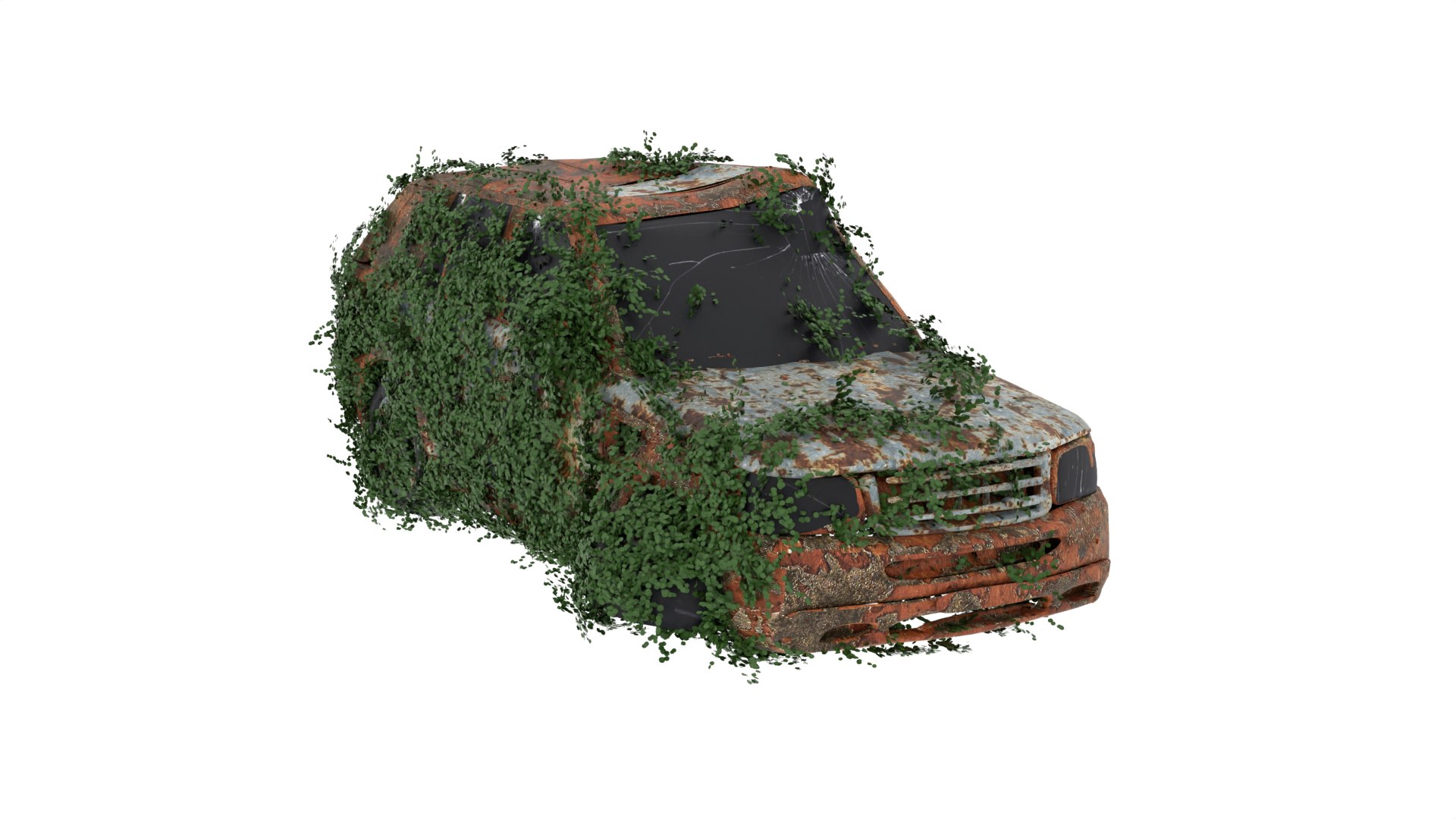 3D Damaged Rusted Car - TurboSquid 2034696