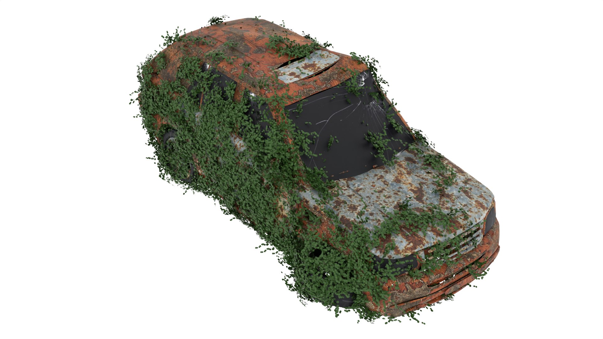 3D Damaged Rusted Car - TurboSquid 2034696