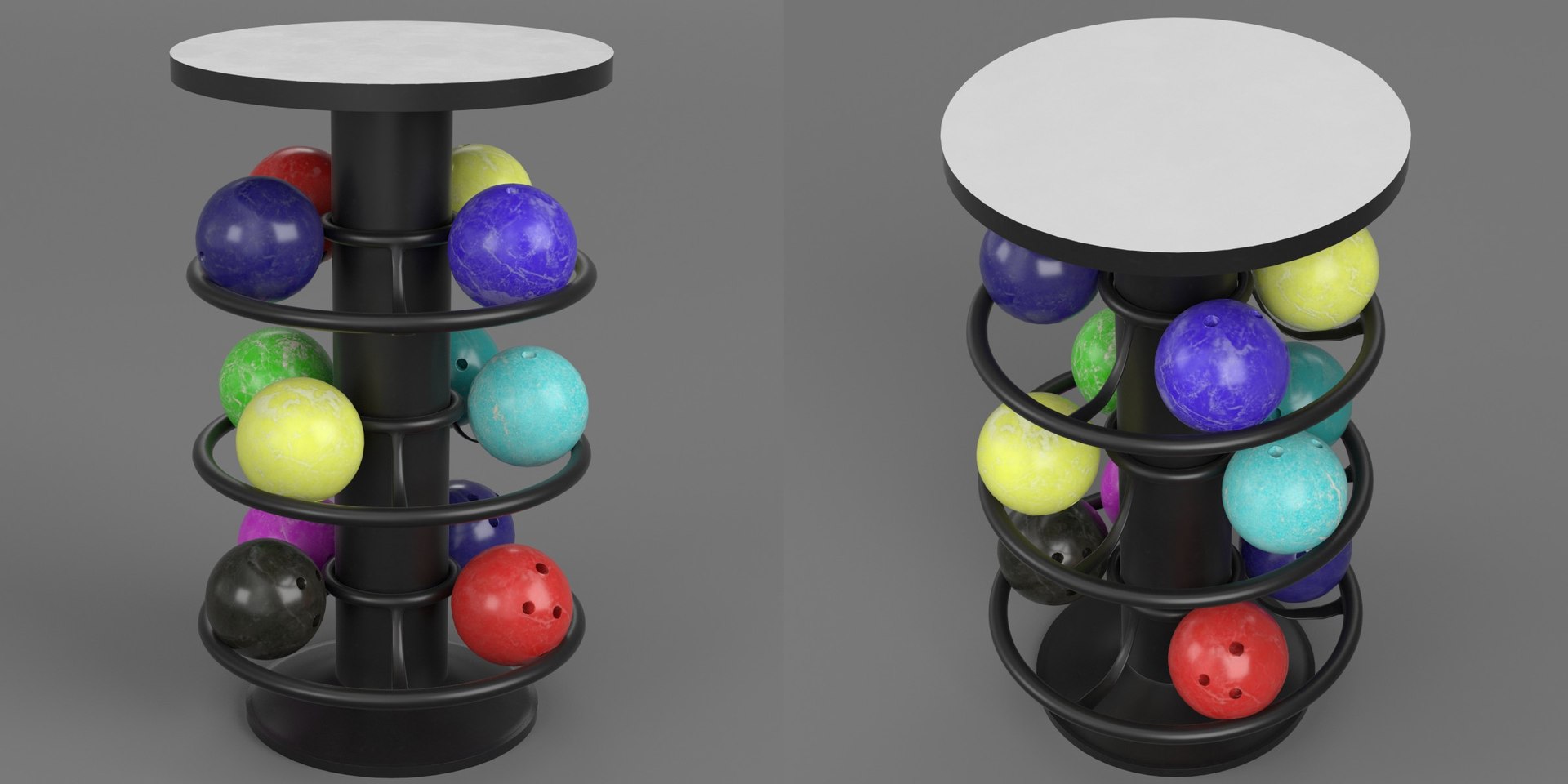 3D Model Bowling Table Rack 1 - TurboSquid 1156495