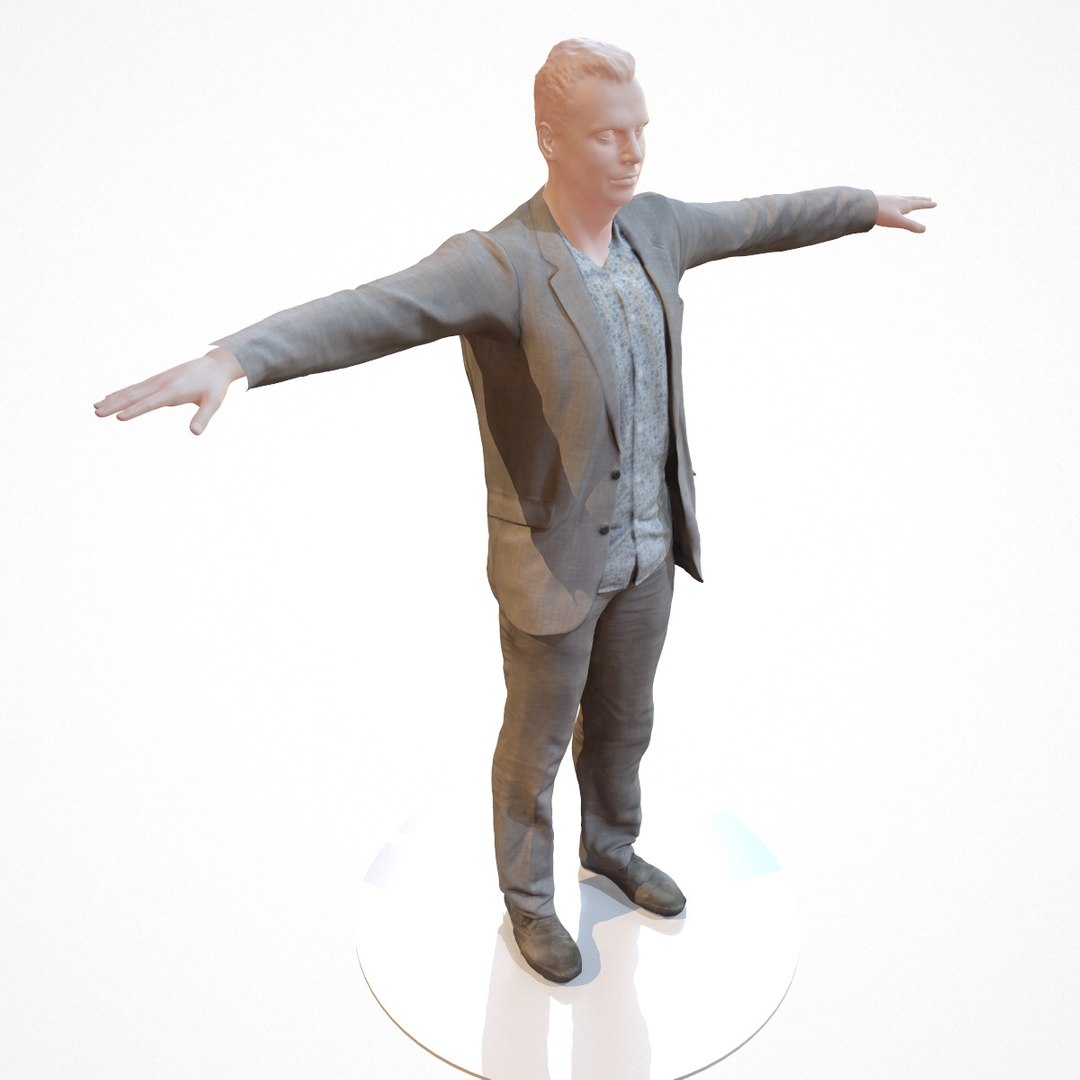 3d Model Business Costume Outfit Male