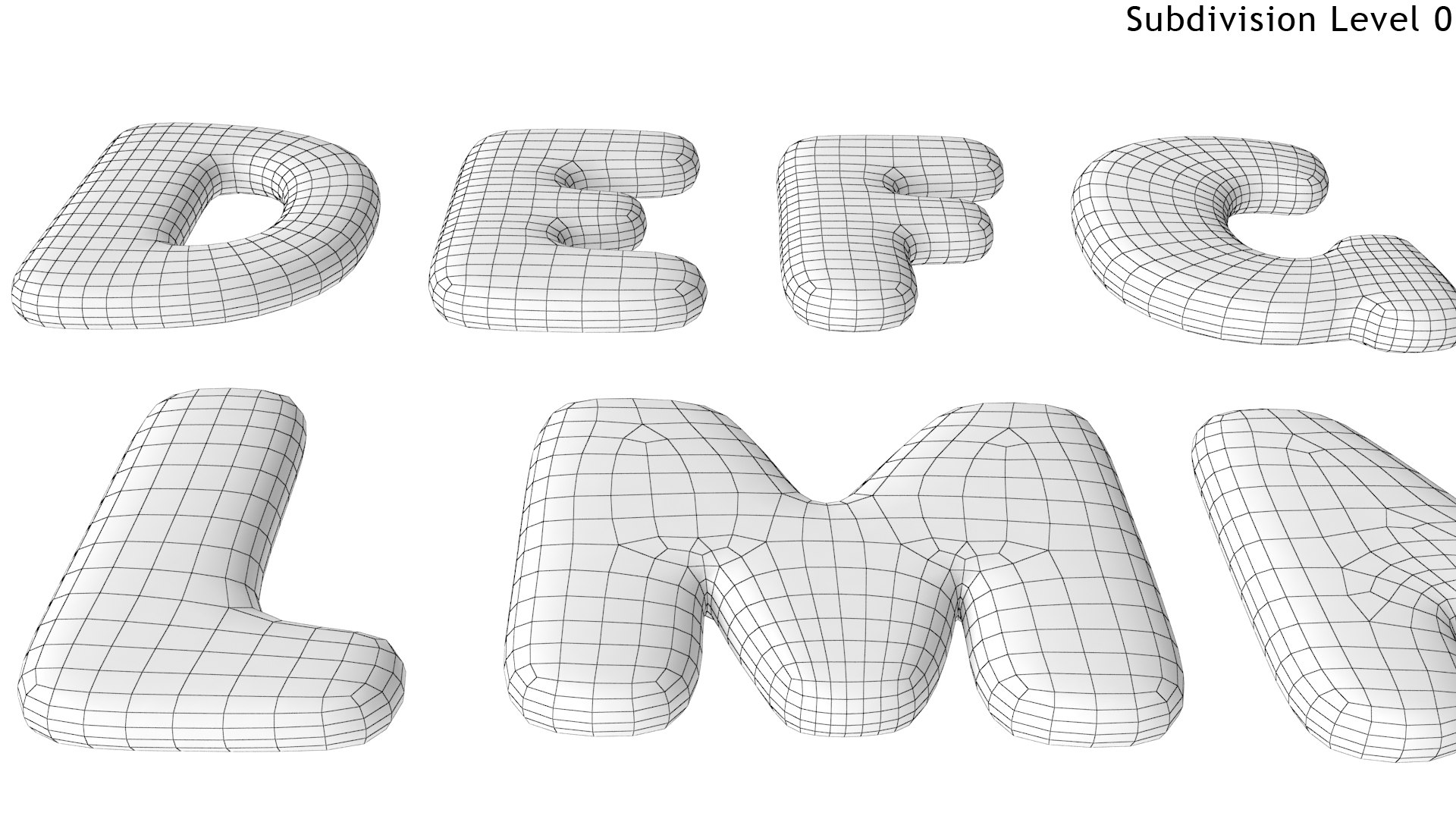 Cartoon Alphabet 3D - TurboSquid 2208704