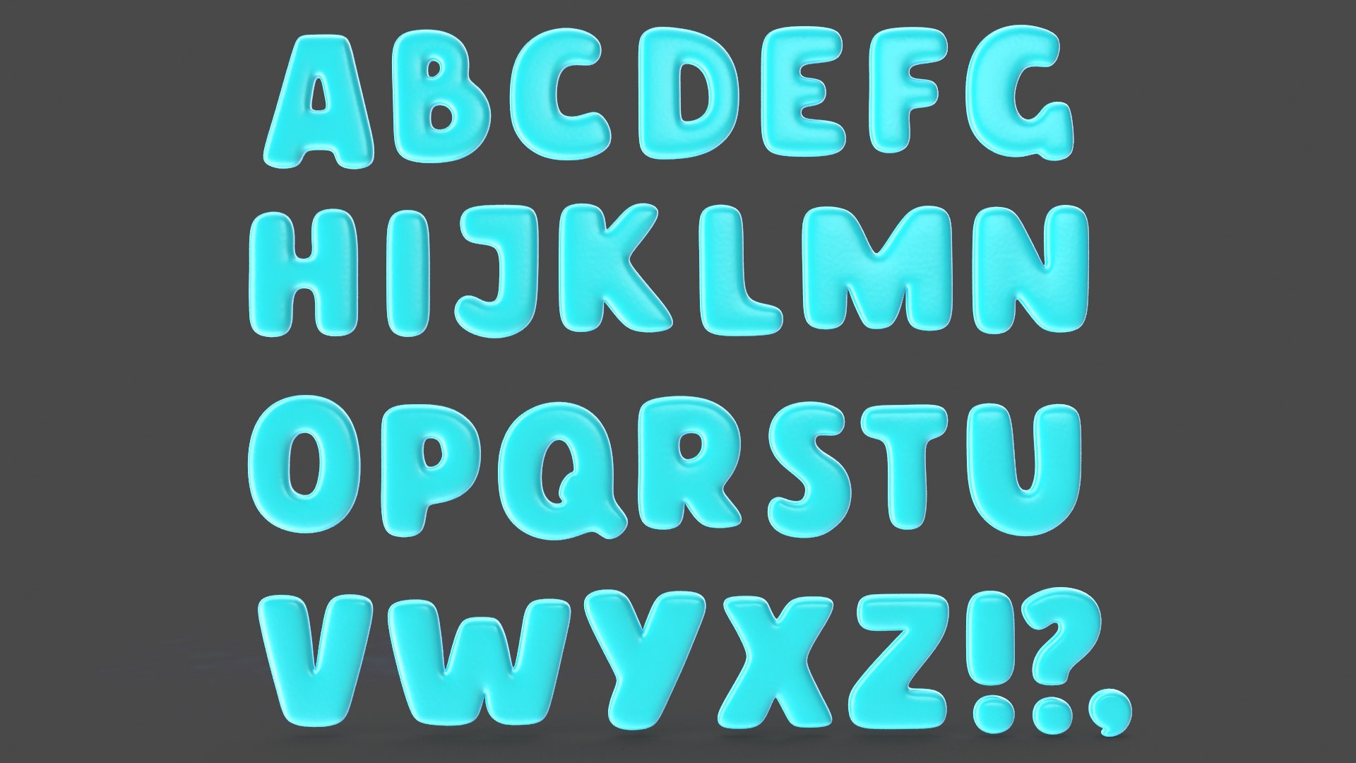 Cartoon Alphabet 3D - TurboSquid 2208704