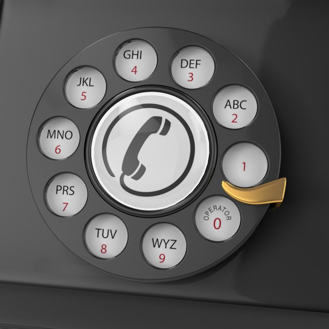 Obj Retro Rotary Phone