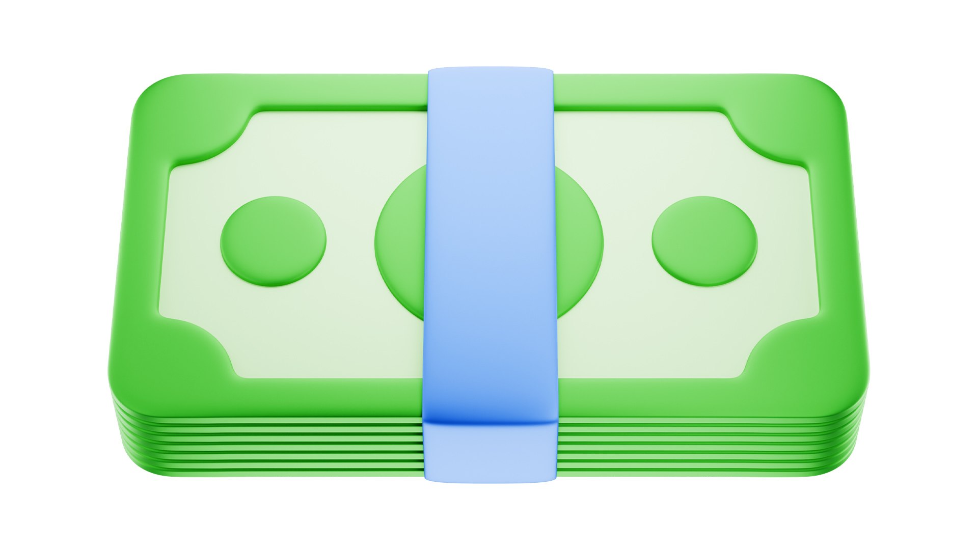 Banknote Basic Stack Flat Icon 3D Model - TurboSquid 2515358