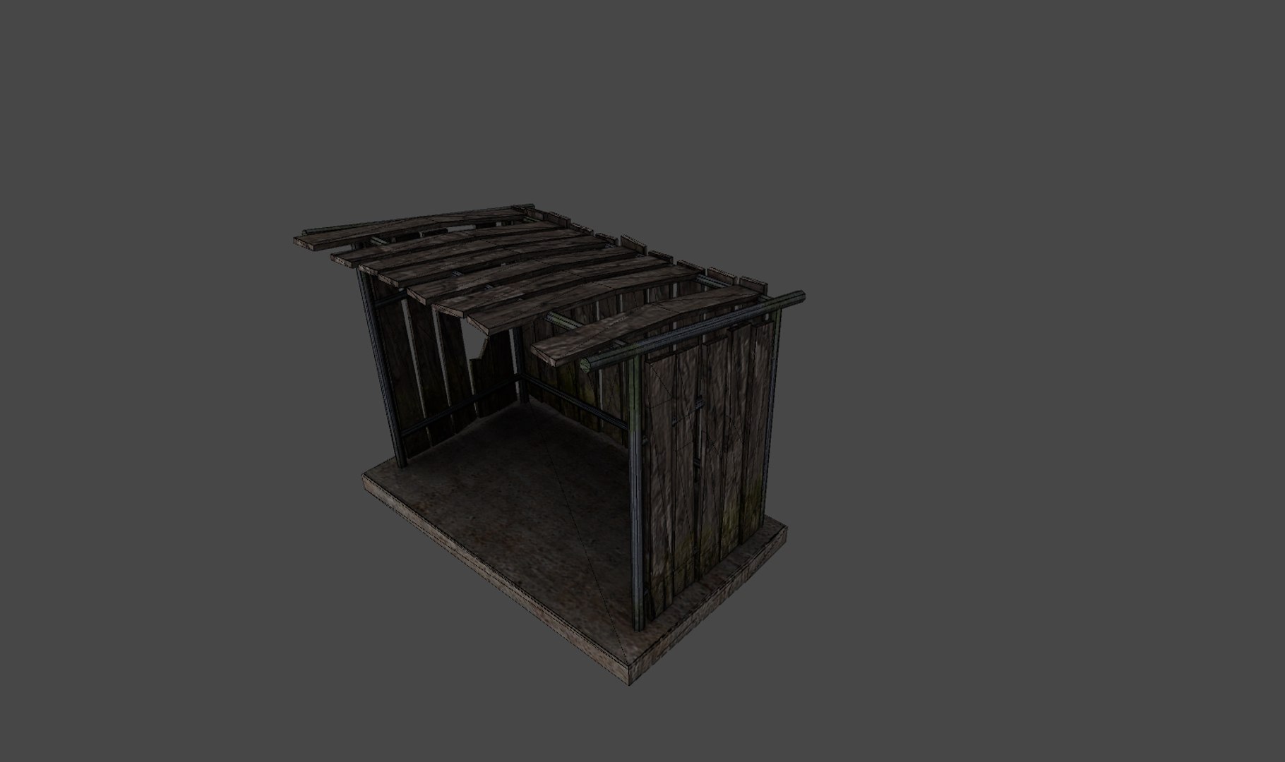 realistic bus stop 3d max