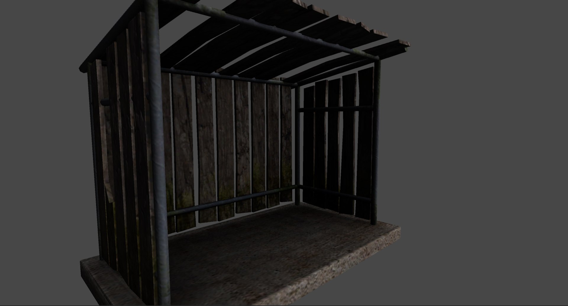 realistic bus stop 3d max