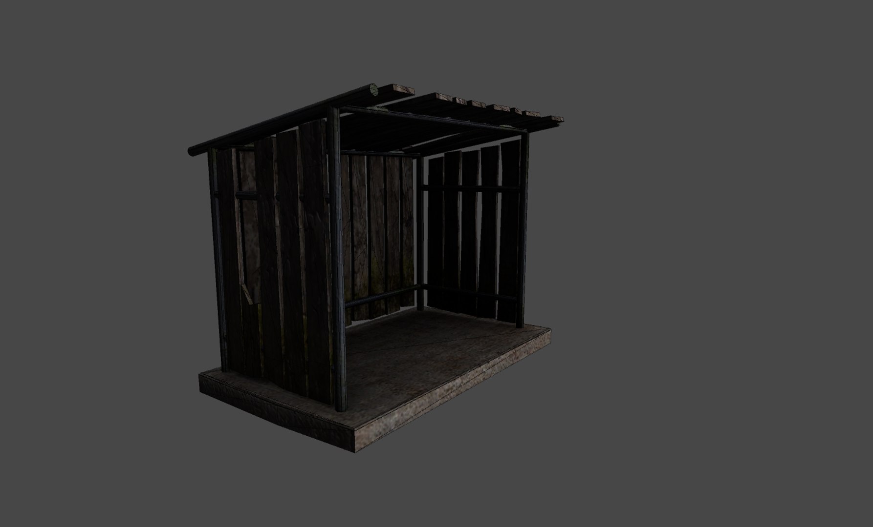 realistic bus stop 3d max