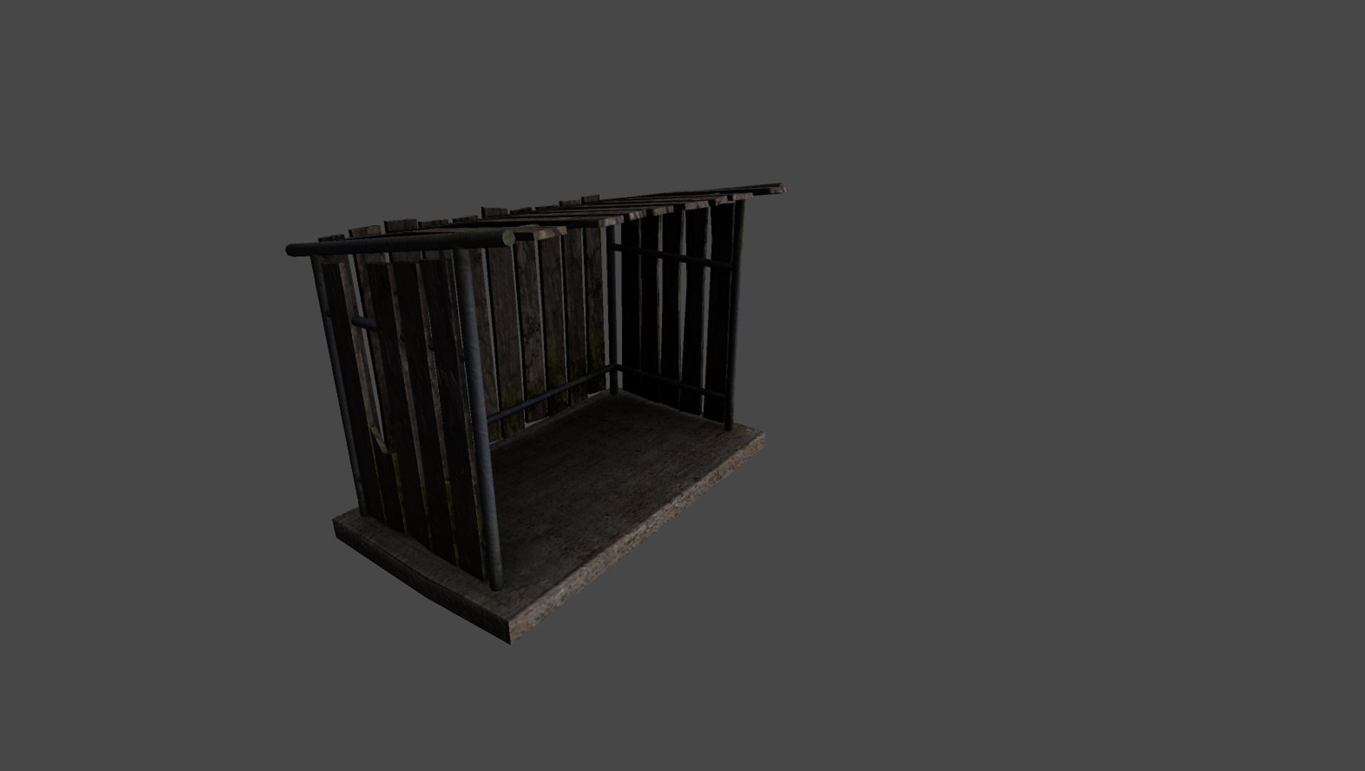 realistic bus stop 3d max