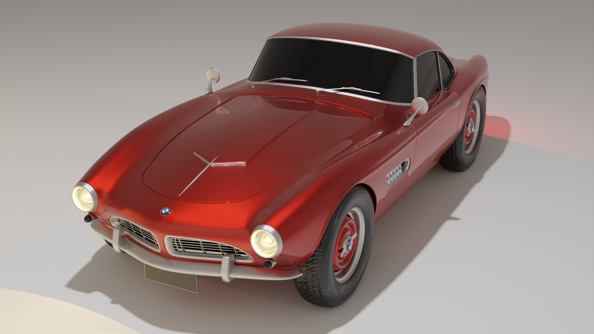 3D BMW 507 red - TurboSquid 2150232