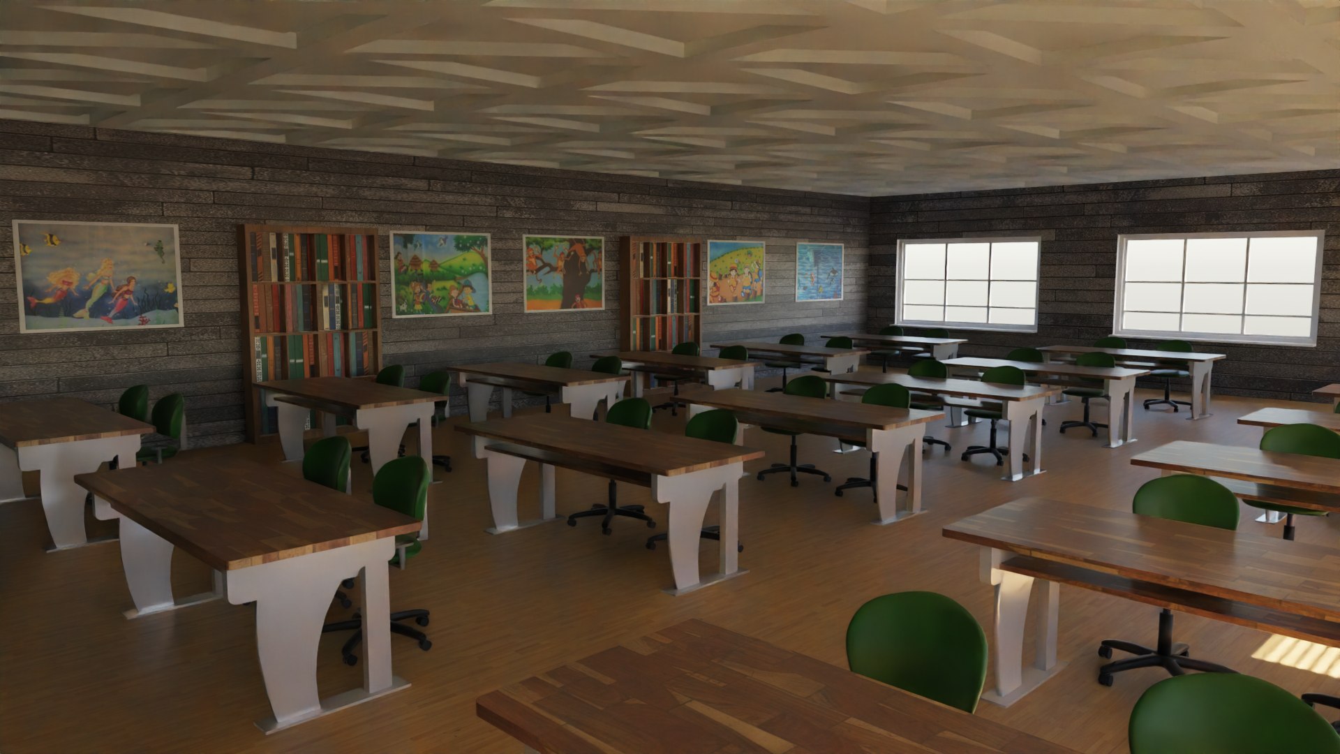 School Classroom 3D - TurboSquid 2159660