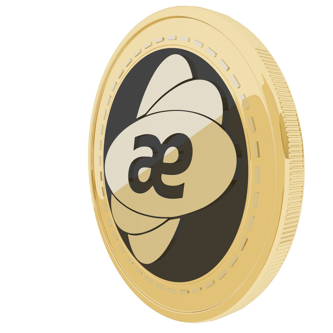 Aeon Cryptocurrency Gold Coin model - TurboSquid 1765041