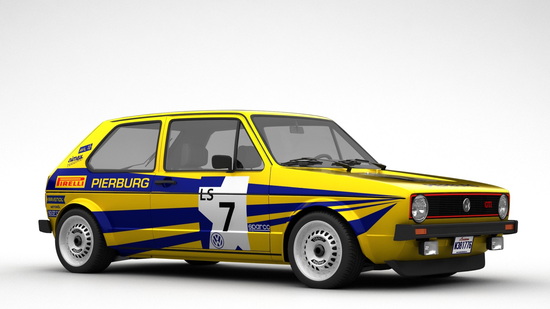 3D Volkswagen Golf Mk1 Rally - TurboSquid 2054640