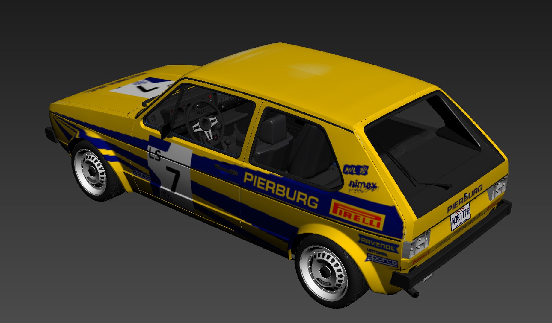 3D Volkswagen Golf Mk1 Rally - TurboSquid 2054640