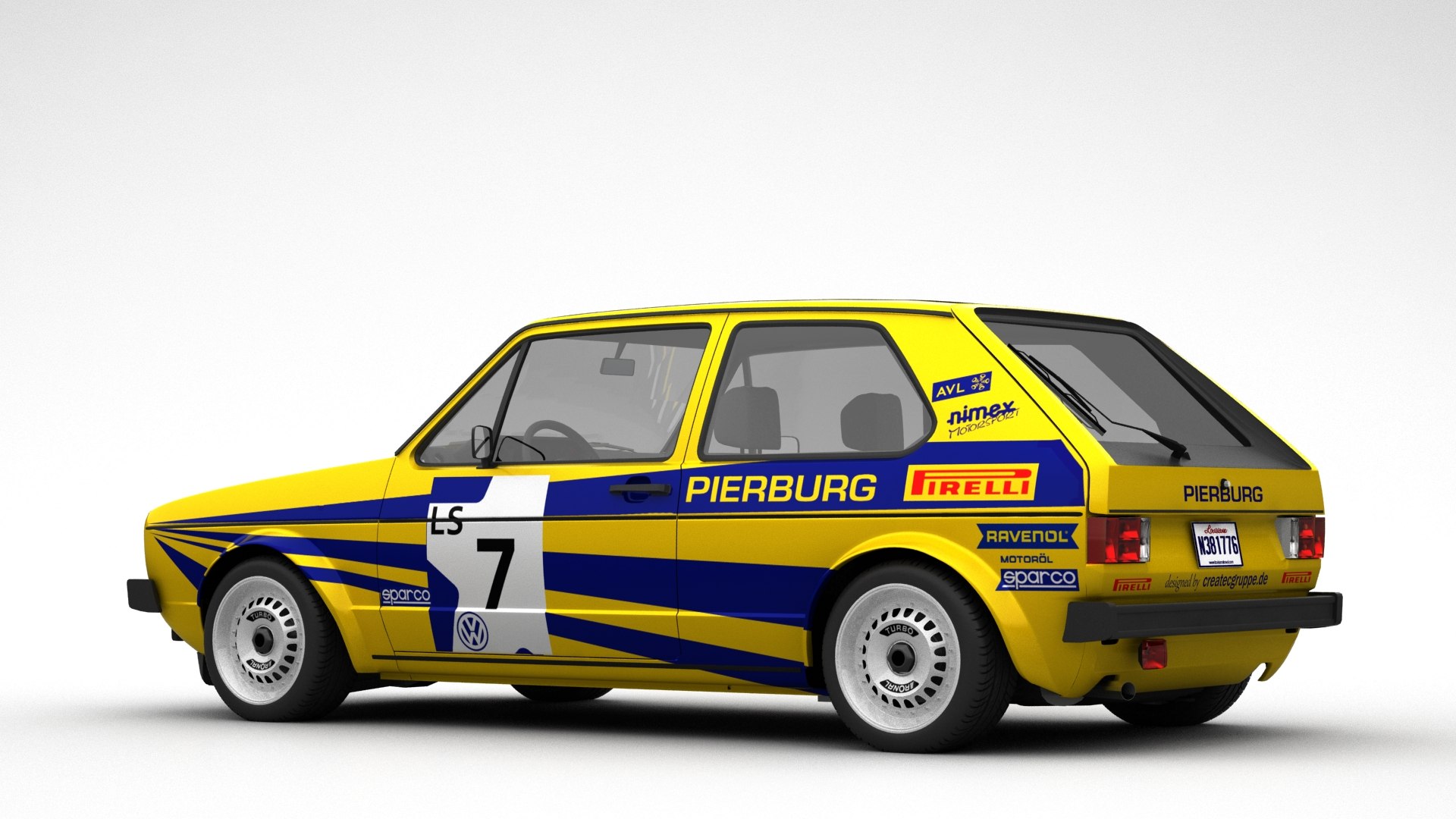 3D Volkswagen Golf Mk1 Rally - TurboSquid 2054640