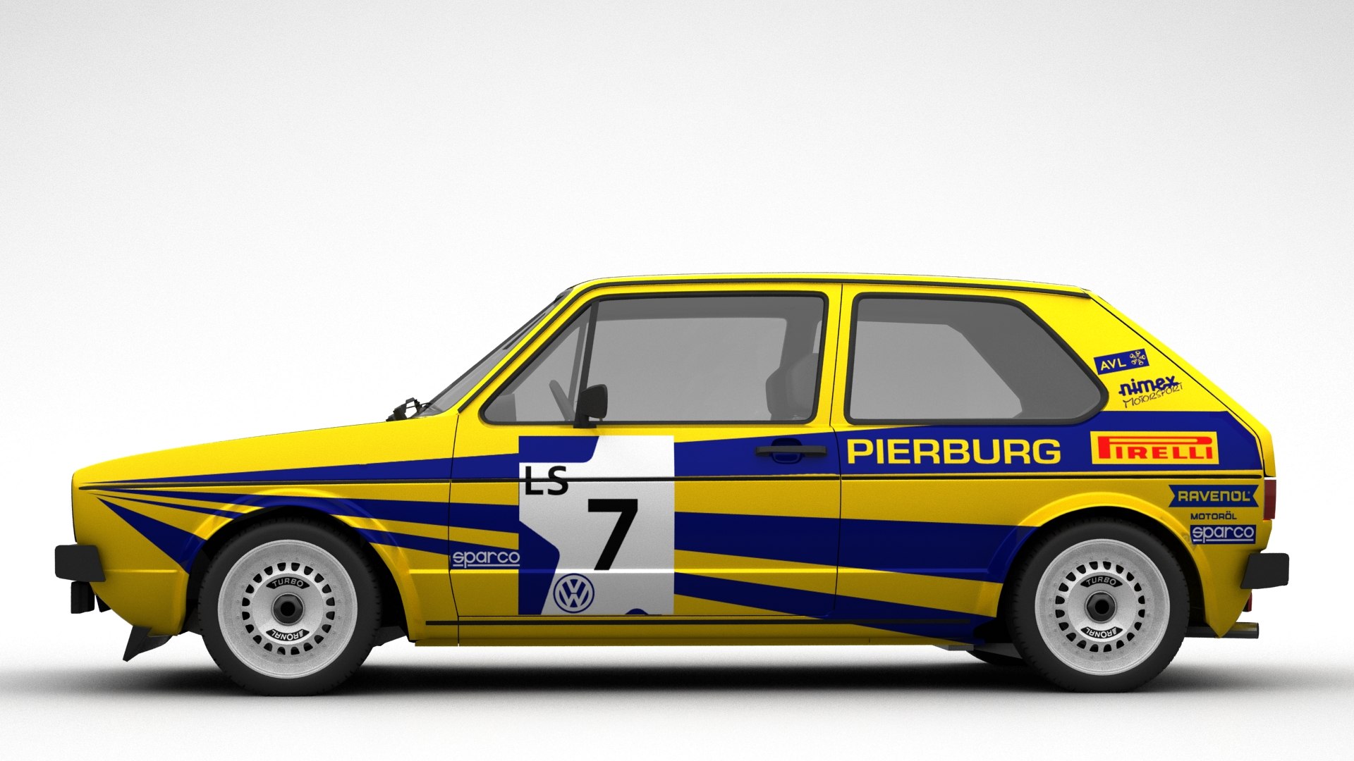 3D Volkswagen Golf Mk1 Rally - TurboSquid 2054640